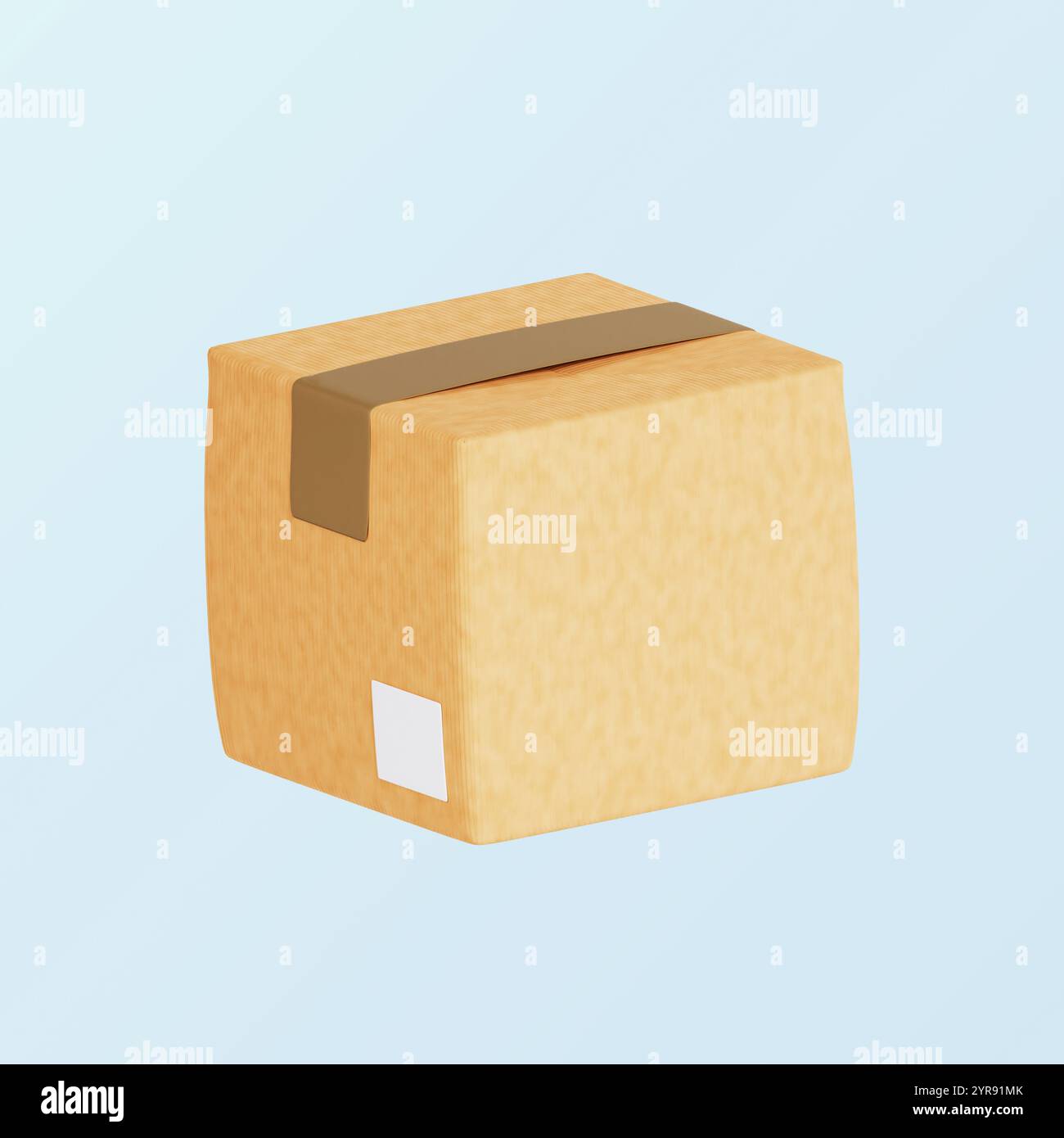 Shopping object packed delivery box icon Stock Photo - Alamy