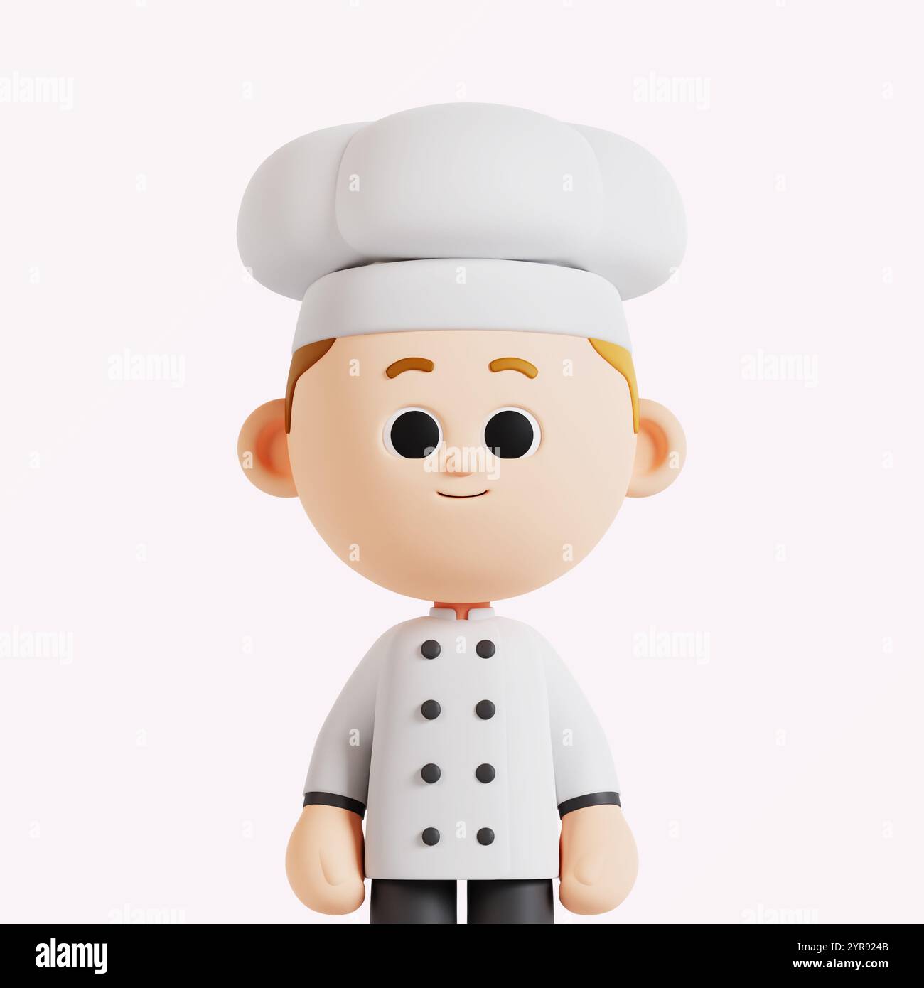 Chef man wearing cooking uniform 3D avatar profile character Stock ...