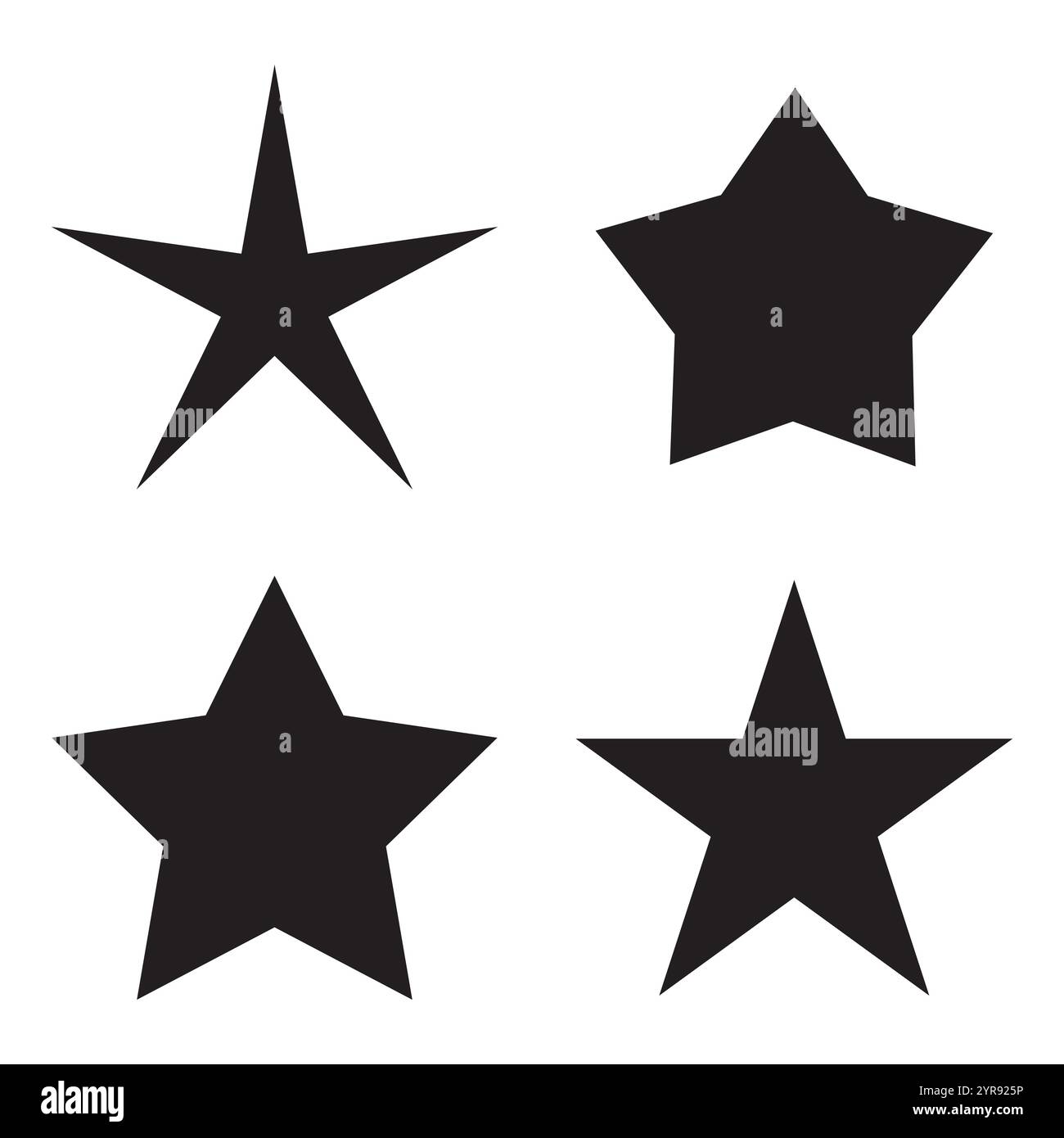 Star icons. Assorted black shapes. Bold celestial design. Abstract ...