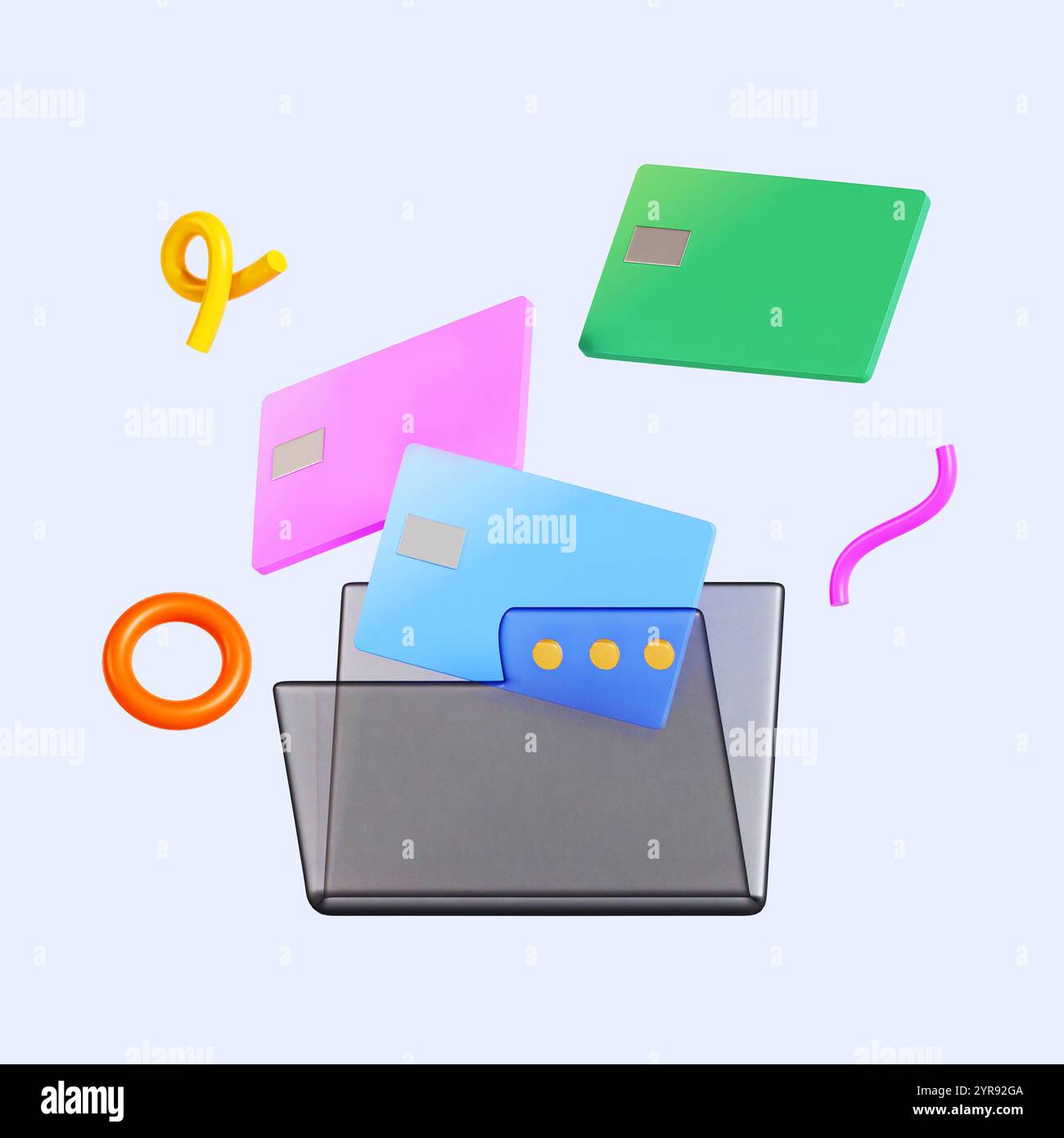 A card pops out from a folder Stock Photo - Alamy