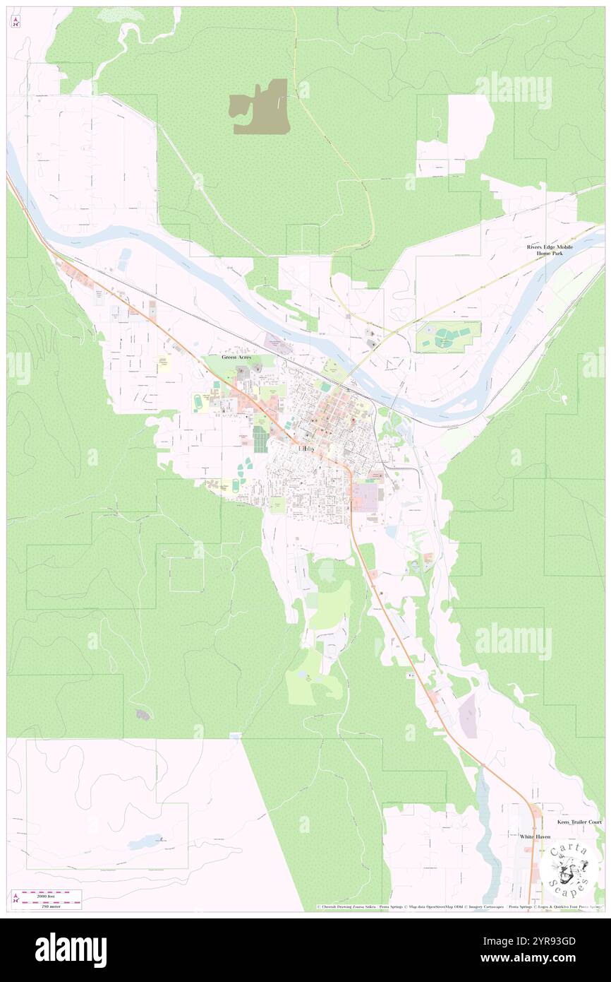 Map of libby montana hi-res stock photography and images - Alamy