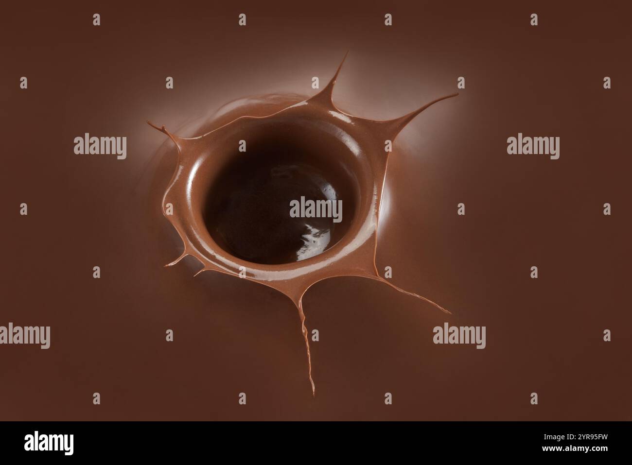 One form of chocolate splash Stock Photo - Alamy