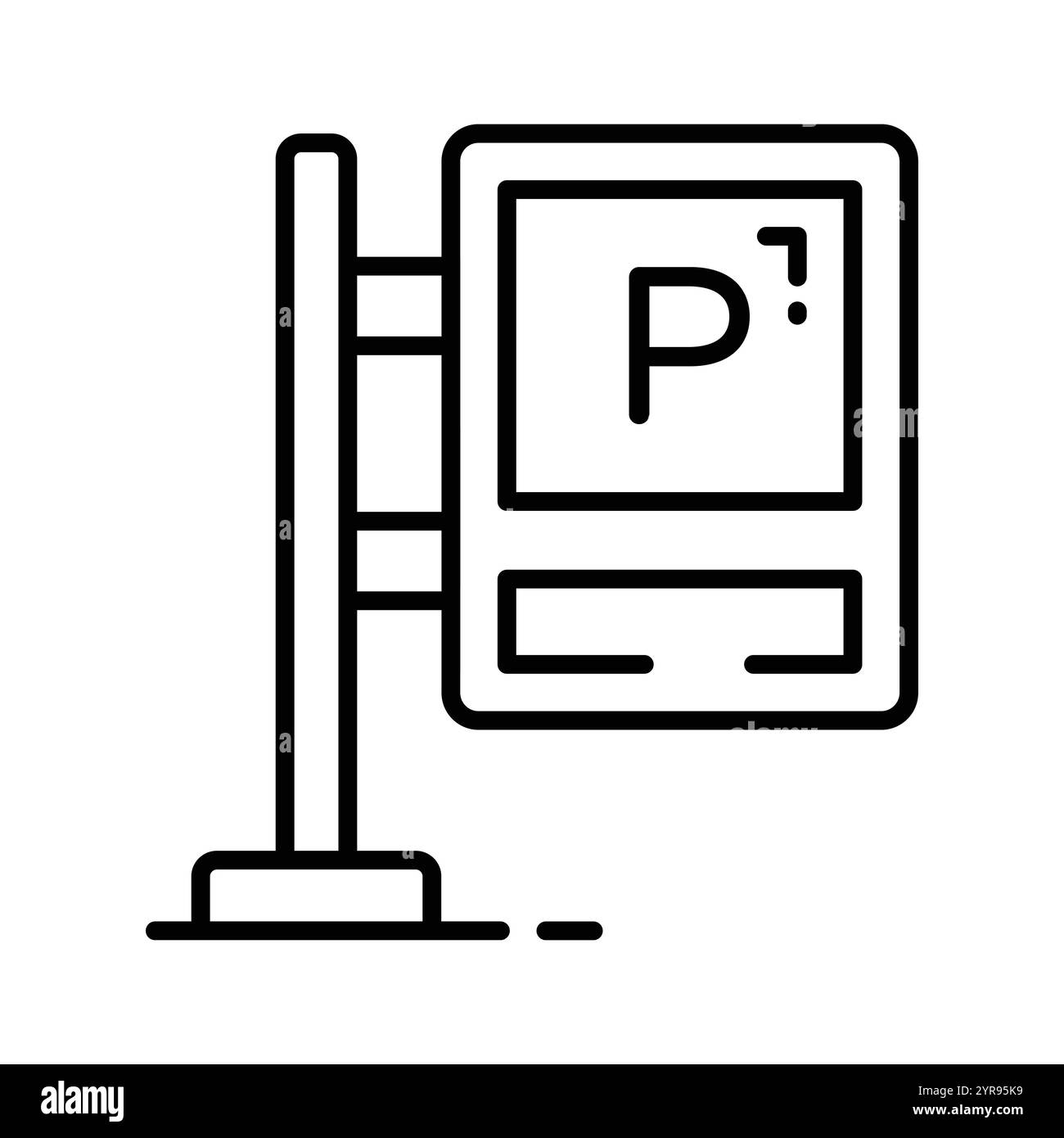 Parking board vector icon isolated on white background Stock Vector ...