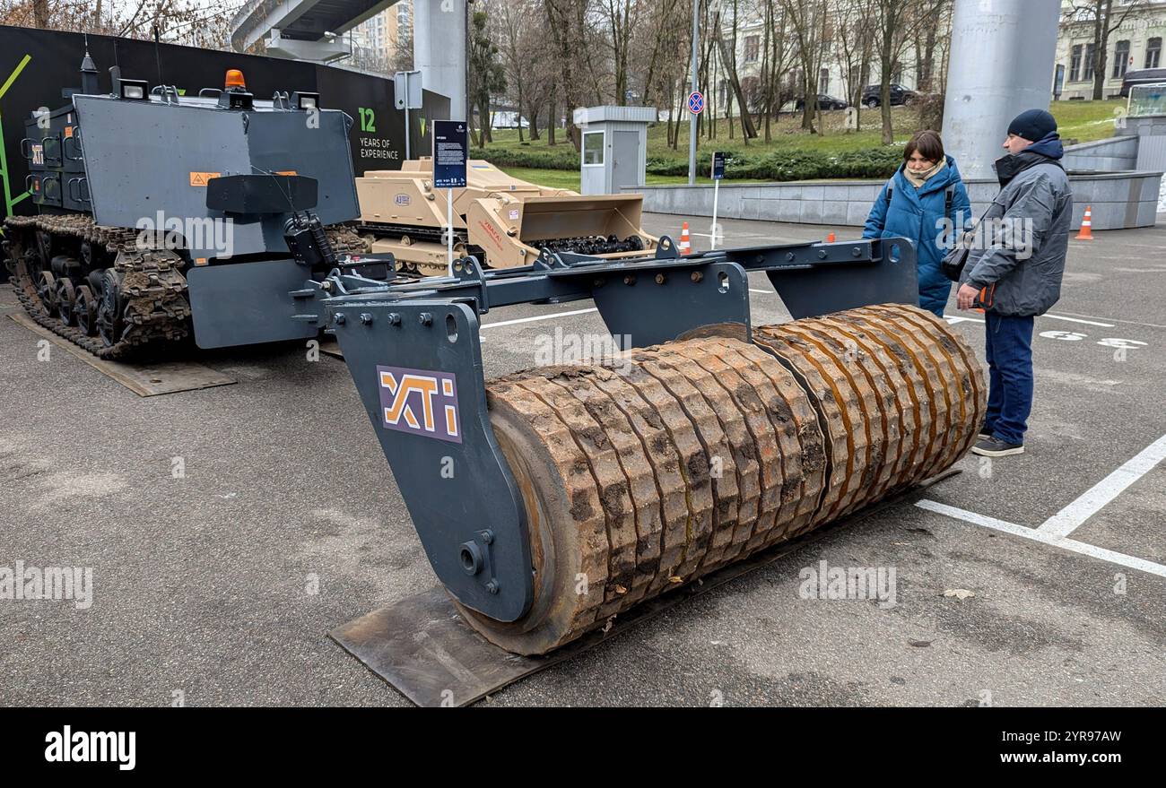 KYIV, UKRAINE - DECEMBER 2, 2024 - An MP-5100 demining machine is ...