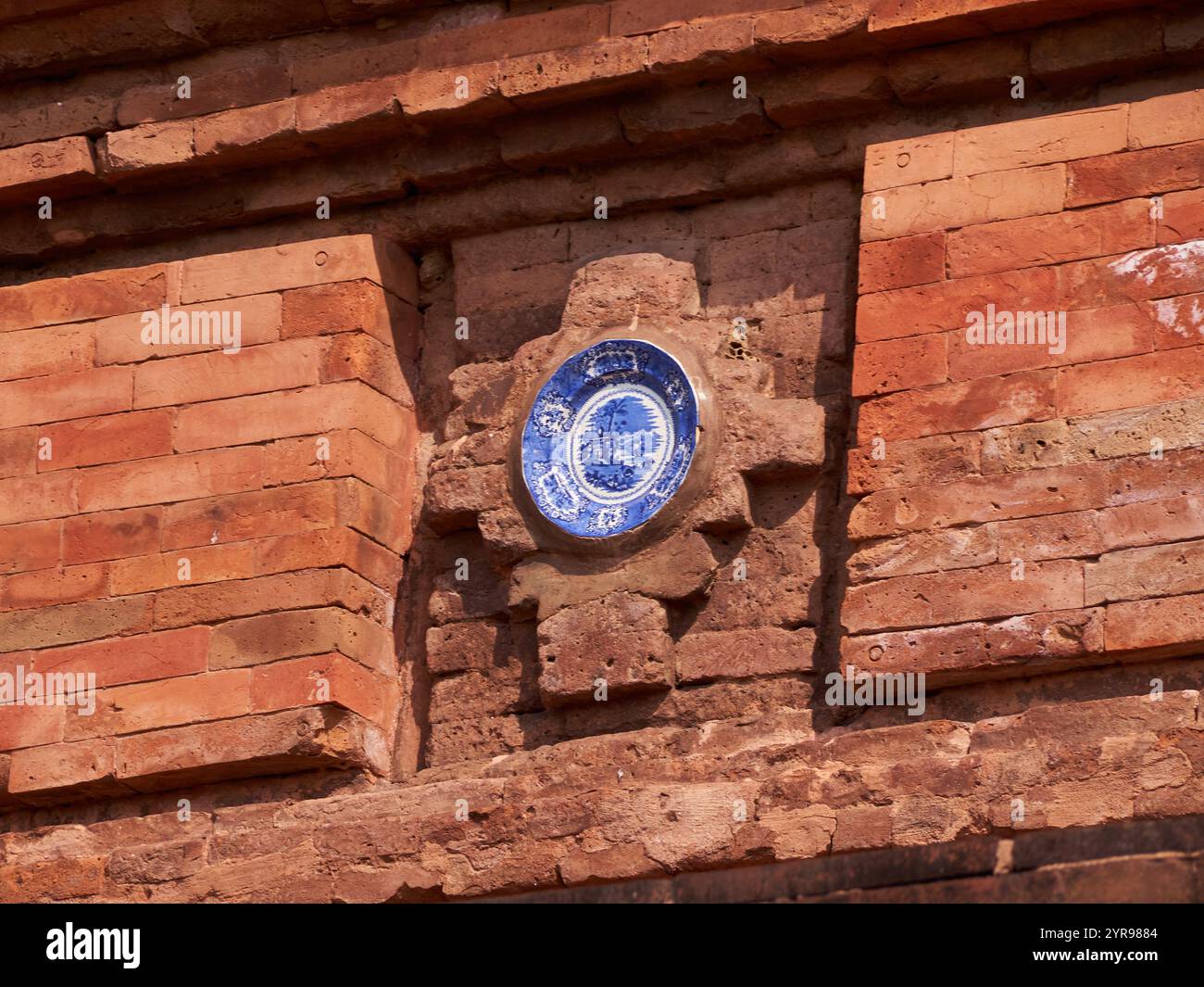 Details of artistic ornaments on brick walls of the historic Al Aqso ...