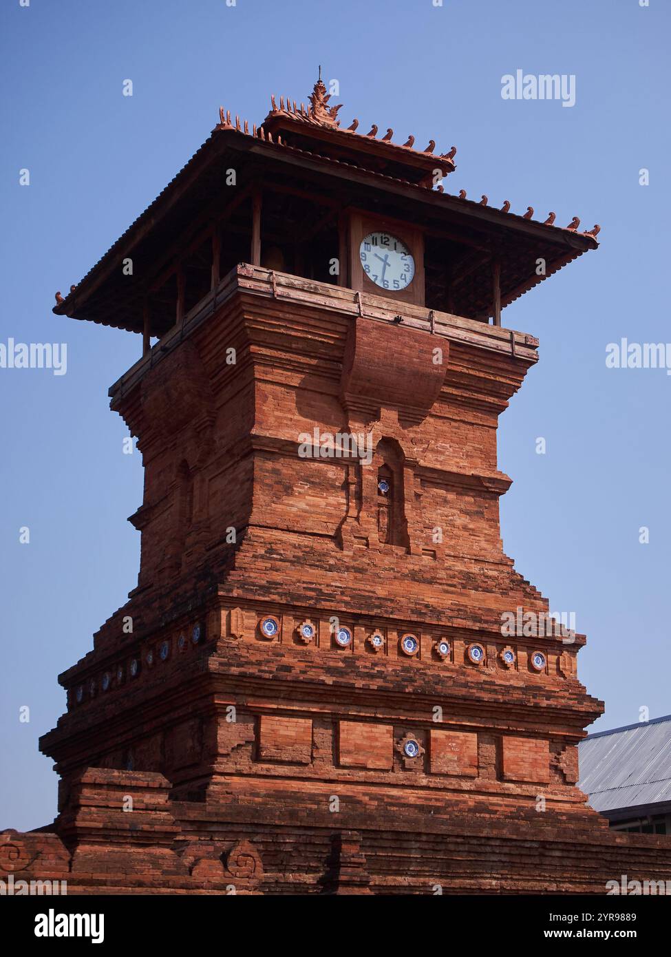 The brick minaret which is the icon of Kudus city, Central Java ...