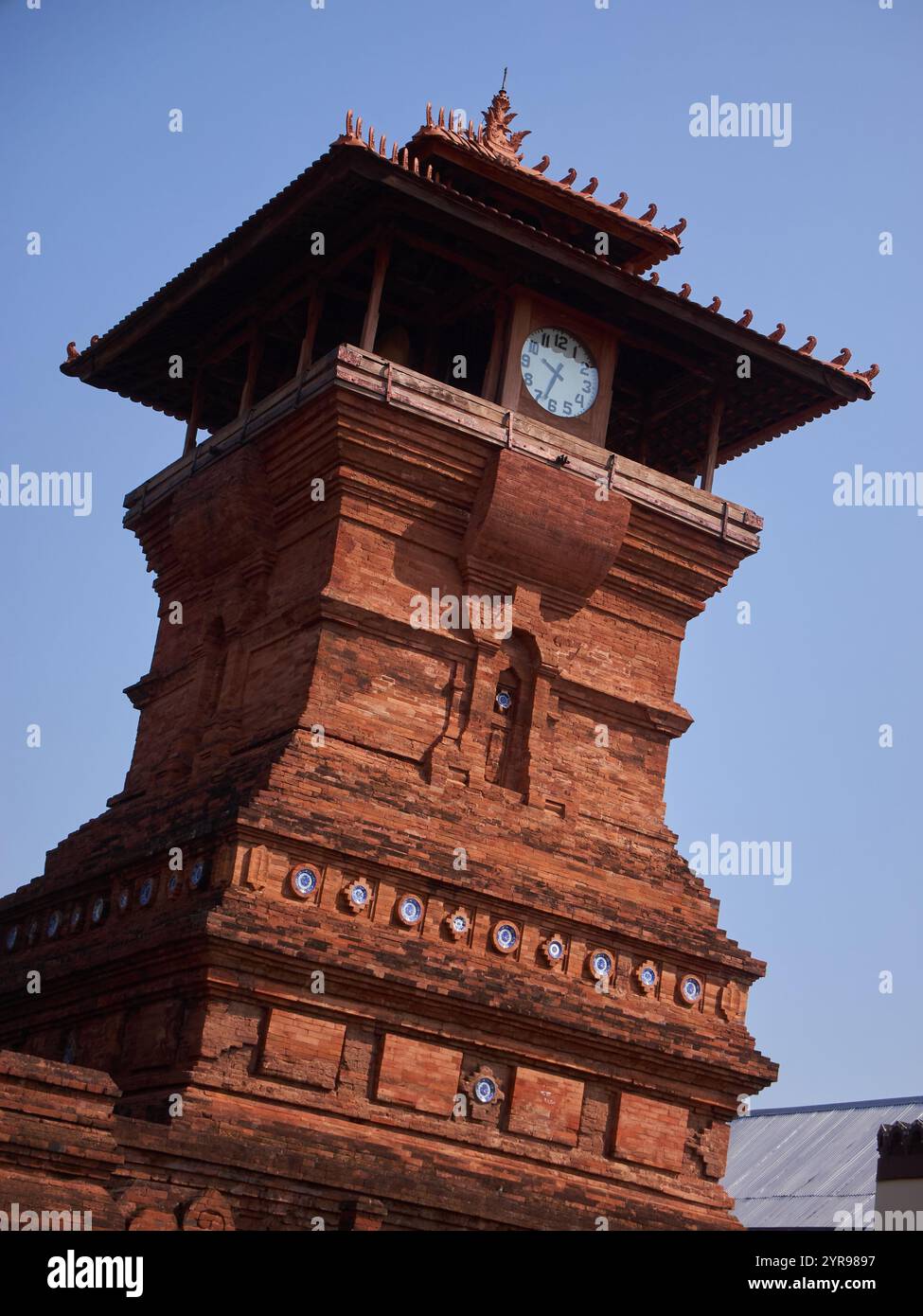 Brick minaret of the historic Menara Kudus-Al Aqso mosque Stock Photo ...