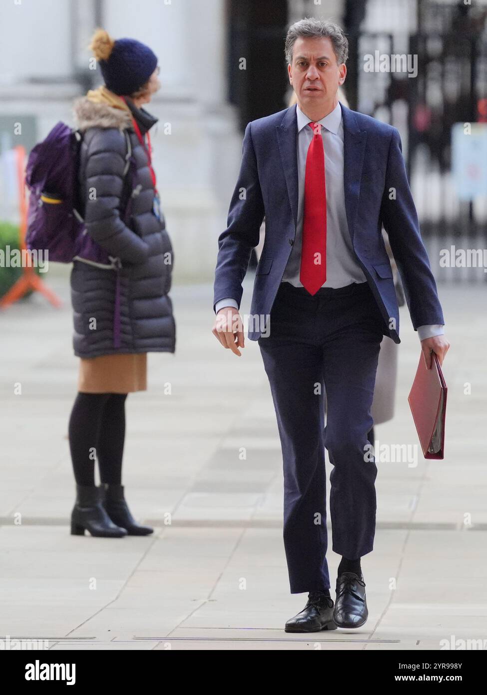 Energy Secretary Ed Milliband arrives in Downing Street, London, for a ...