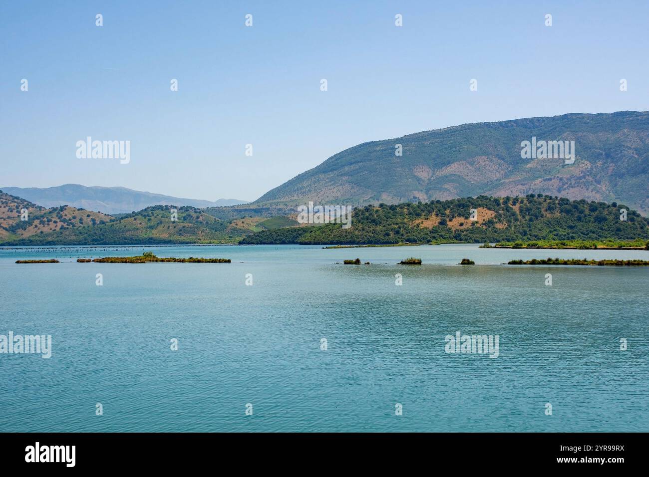 Lake Butrint in Southern Albania, part of the Butrint National Park. A ...