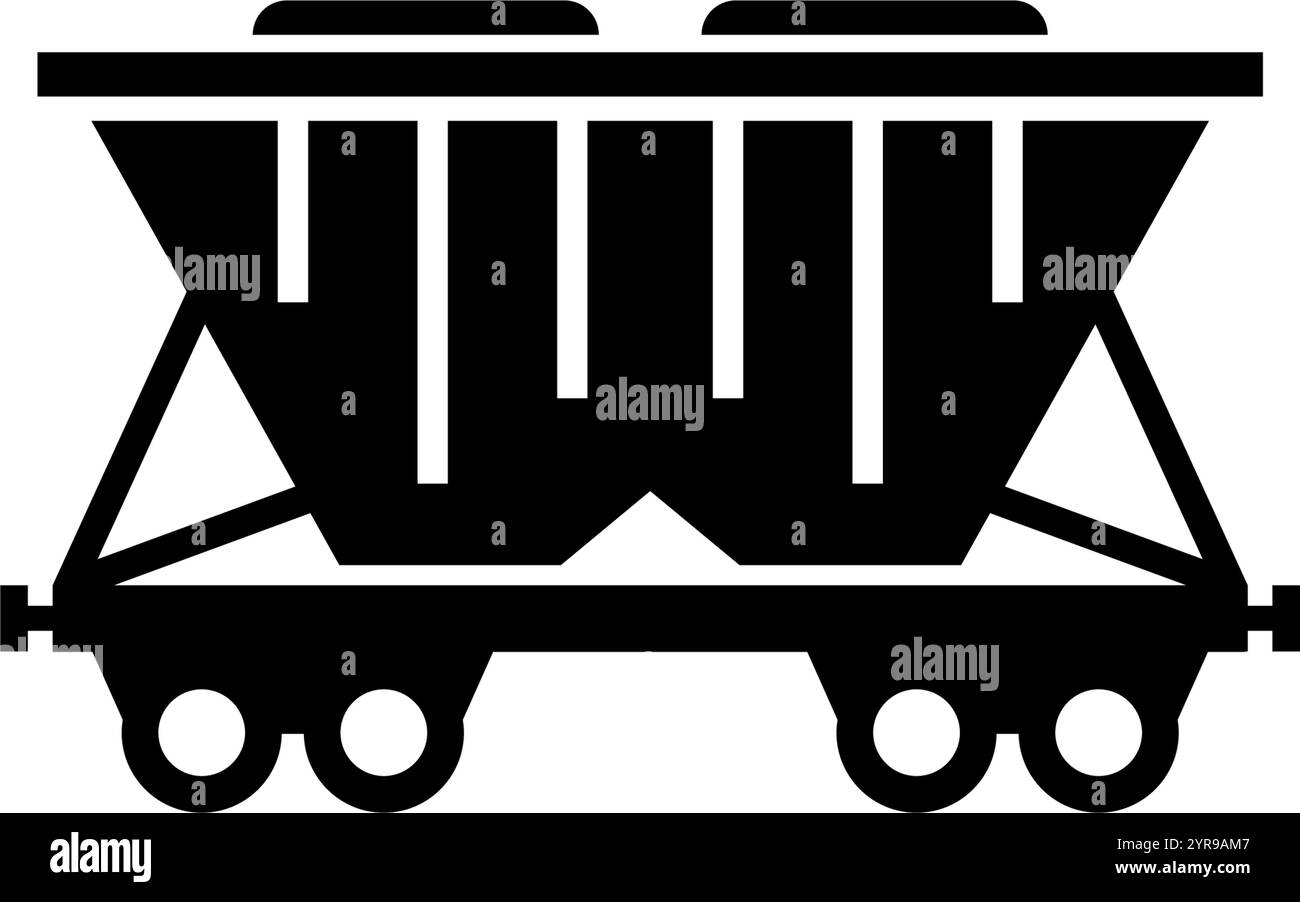 Ballast hopper car Stock Vector Images - Alamy