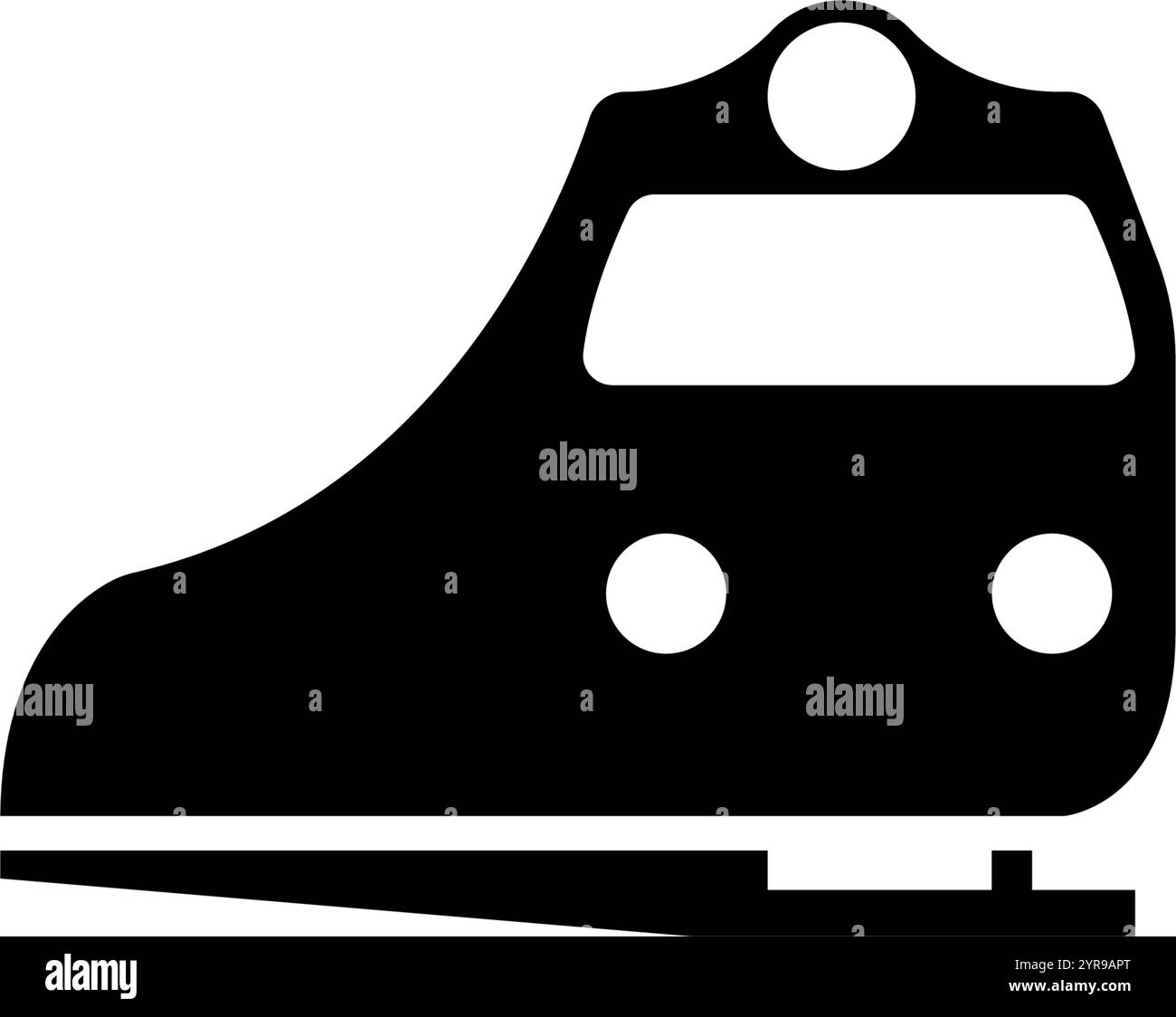 Stylized front view icon of a minimalist train Stock Vector Image & Art ...