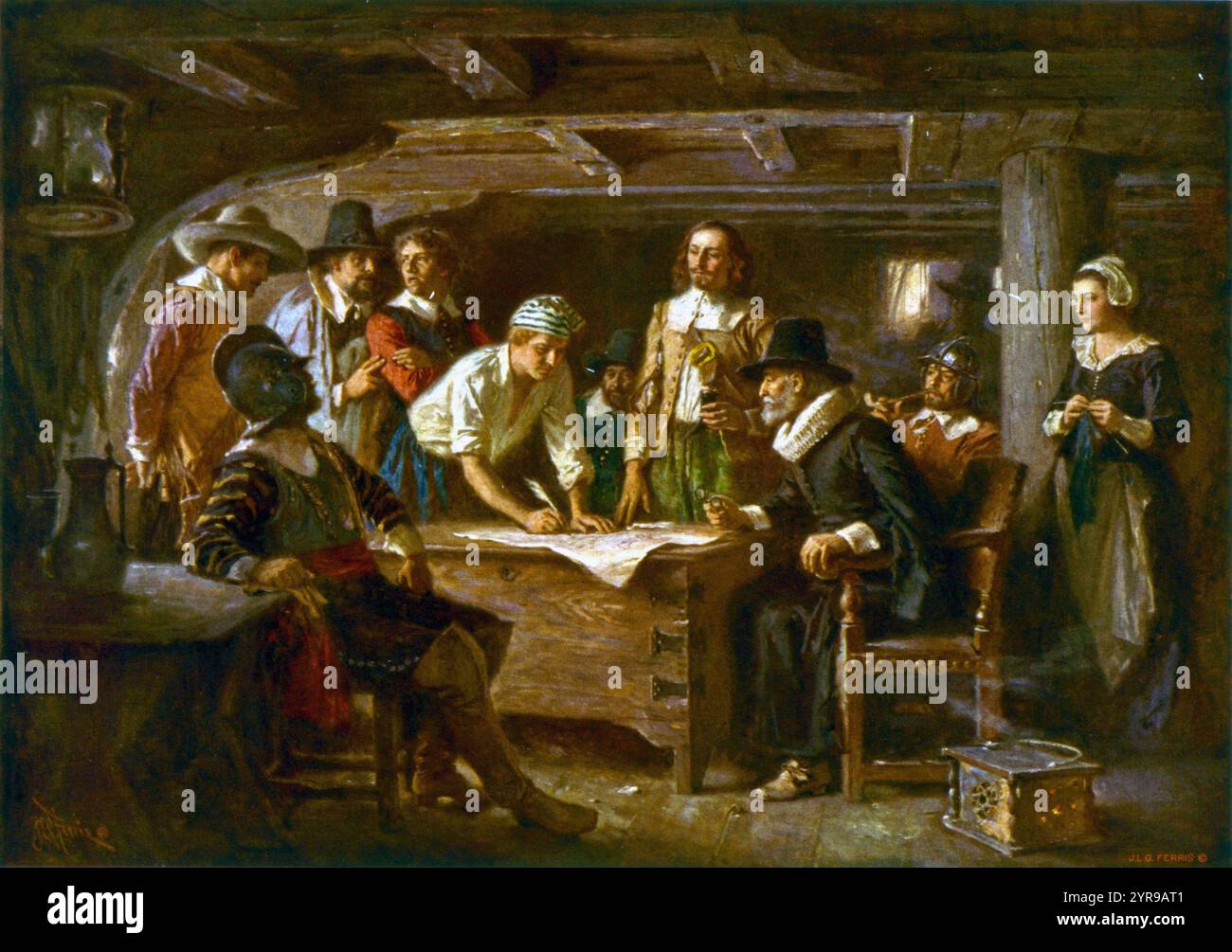 Mayflower passengers hi-res stock photography and images - Alamy