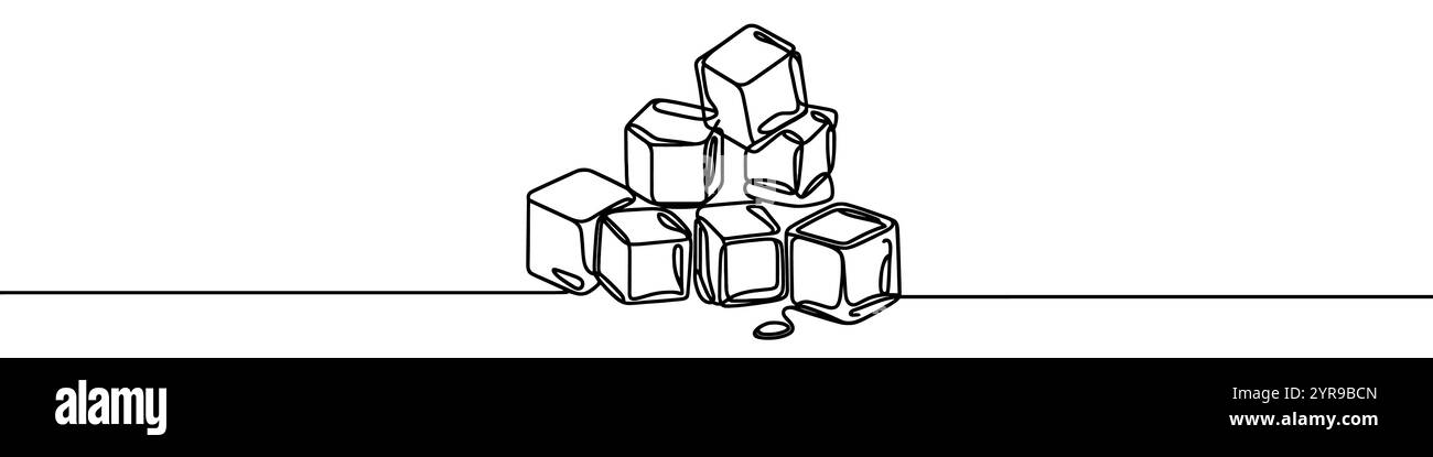 Geometric shape art cubes drawing Black and White Stock Photos & Images ...