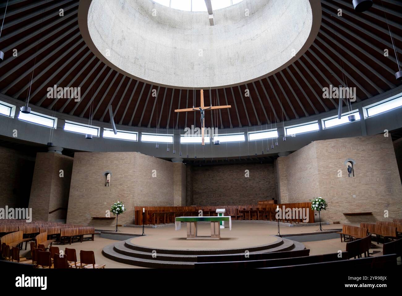 Interior of Worth Abbey designed by architect Francis Pollen - Worth ...