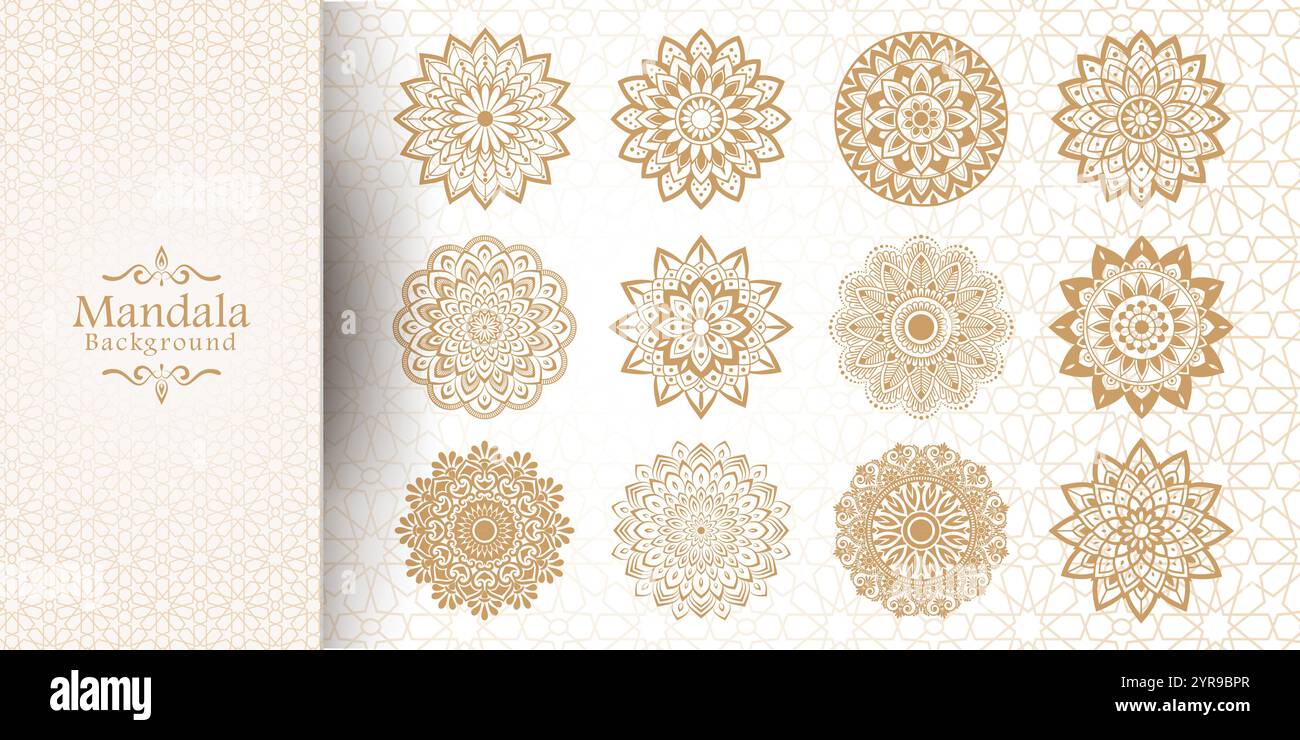 Luxury mandala background with golden arabesque pattern Arabic Islamic ...