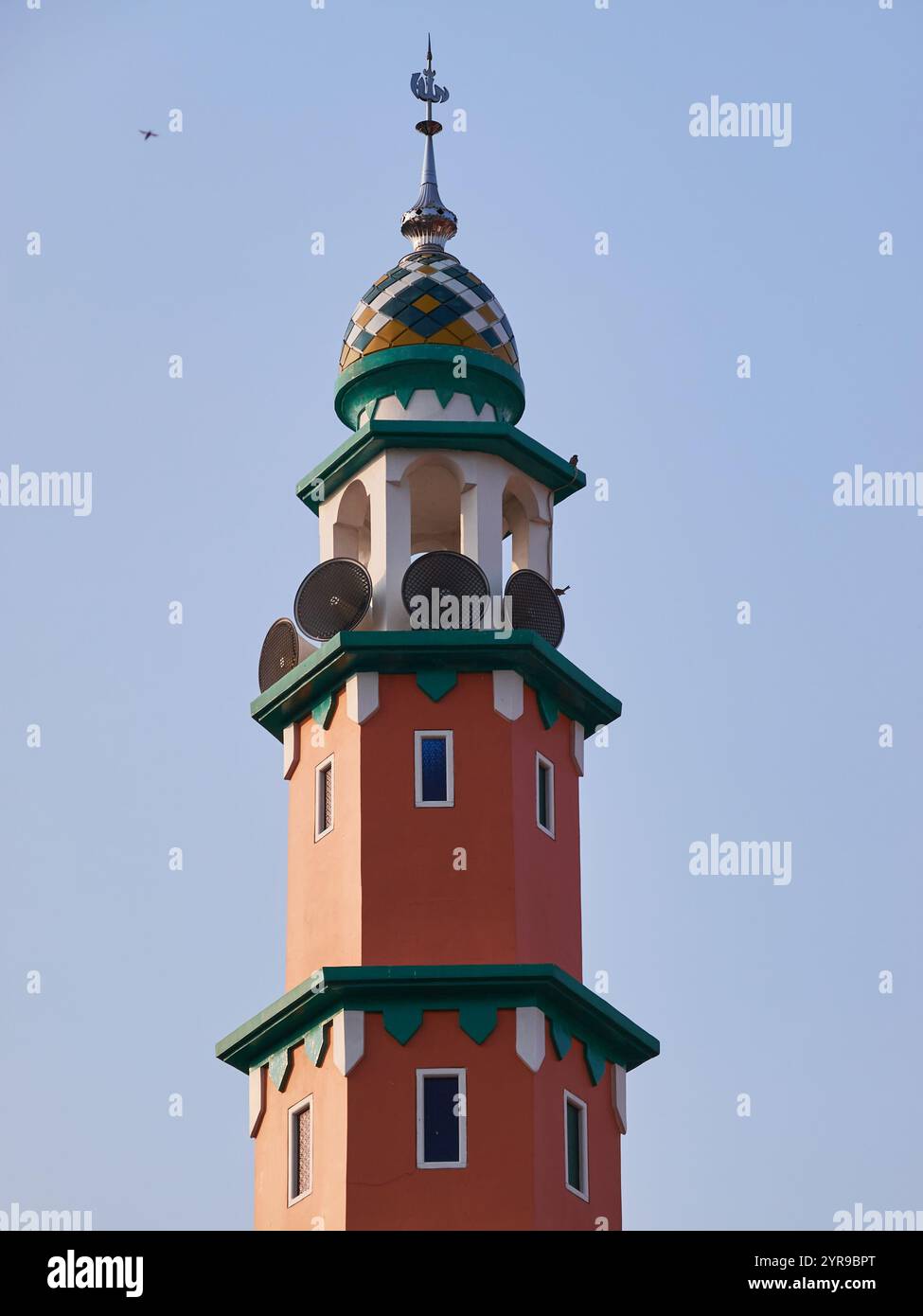 a towering mosque tower with Middle Eastern architectural style Stock ...