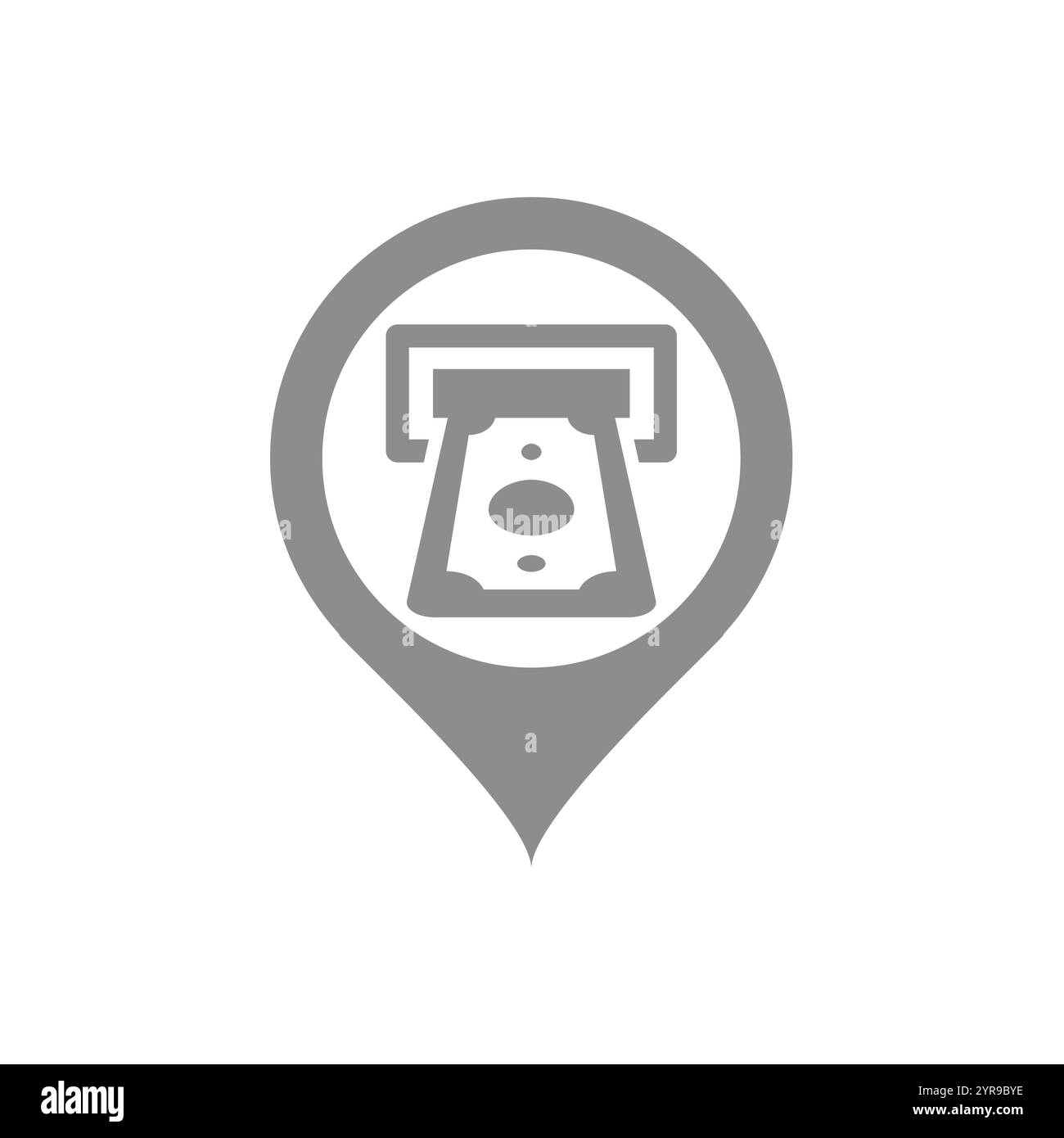 ATM location pin vector icon. Cash machine direction position Stock ... ATM location pin vector icon. Cash machine direction position Stock ...