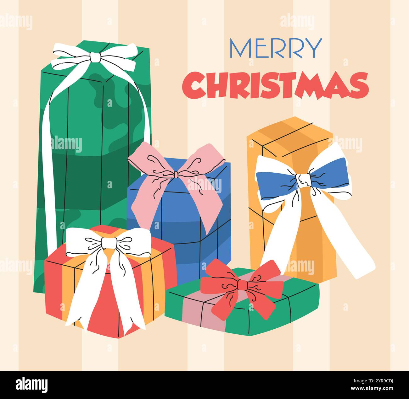 Christmas background gifts text Stock Vector Images - Alamy