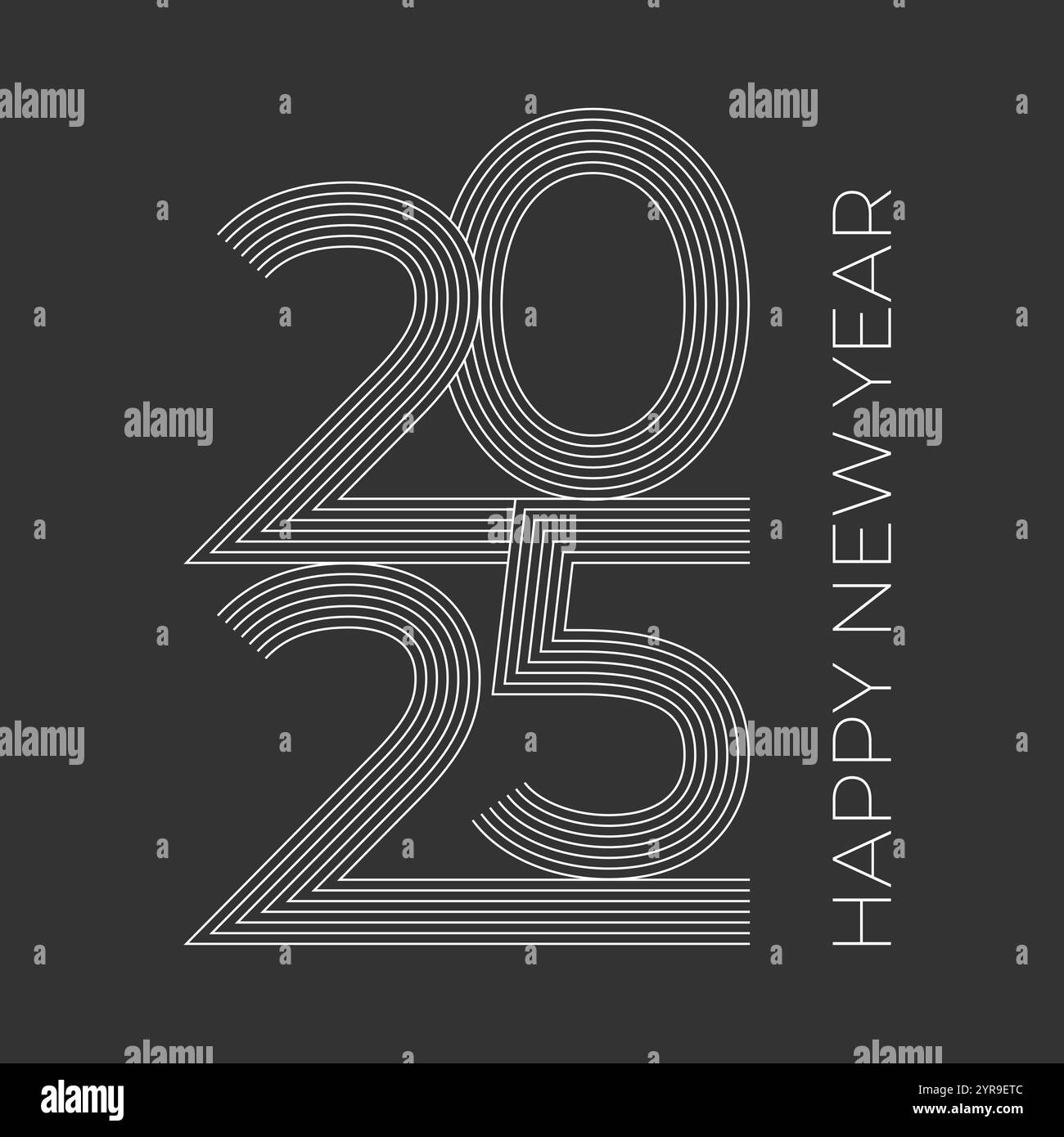Happy New Year card design. 2025 numbers Stock Vector Image & Art - Alamy