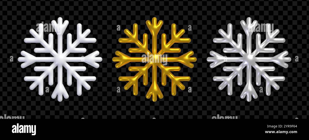 Realistic vector set of 3d golden hi-res stock photography and images ...