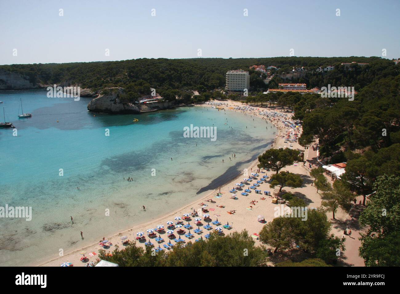 Balearic Islands. Menorca Island. Cala Galdana. Landscape coast. South ...