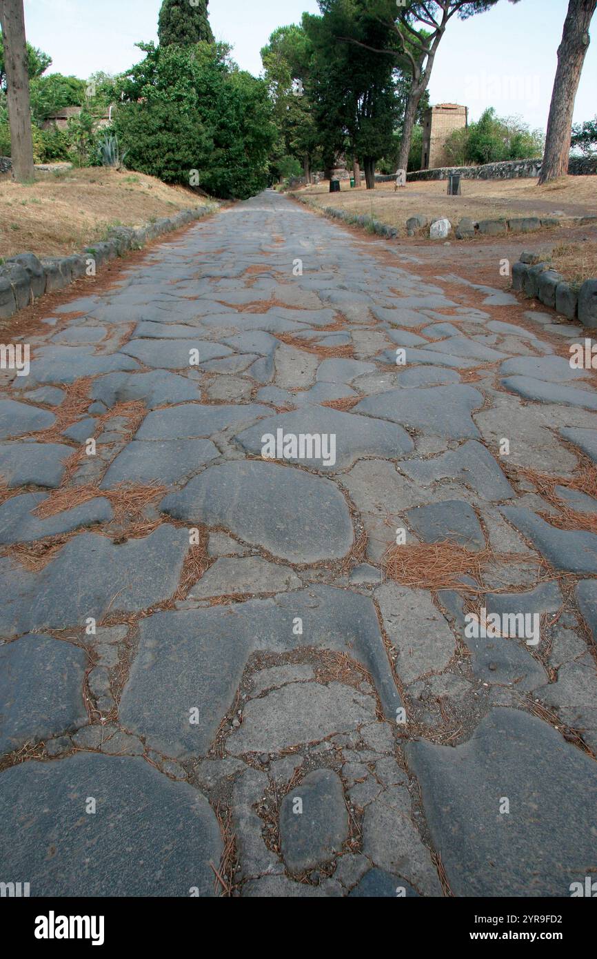 Roman Art. The Appian Way (Via Apia). Road connected Rome to Brindisi ...