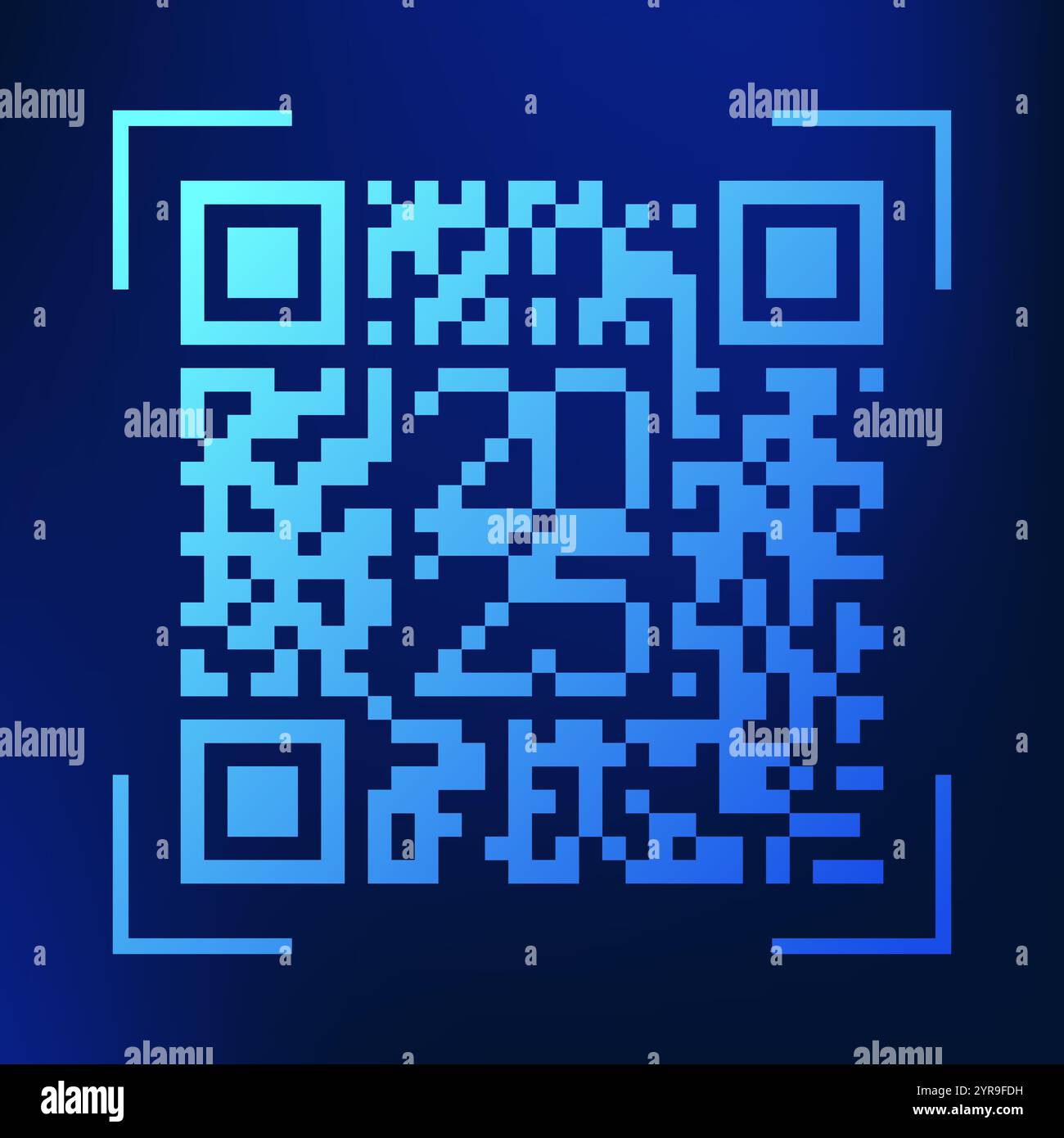 2025 QR code icon. Happy New Year pixelated illustration for greeting ...