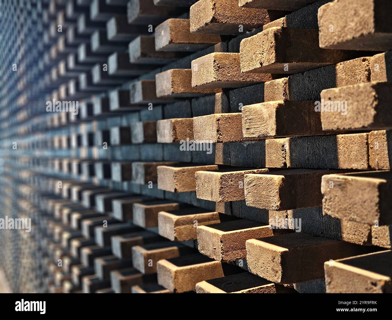 The arrangement of brick walls forms the texture of future data storage ...
