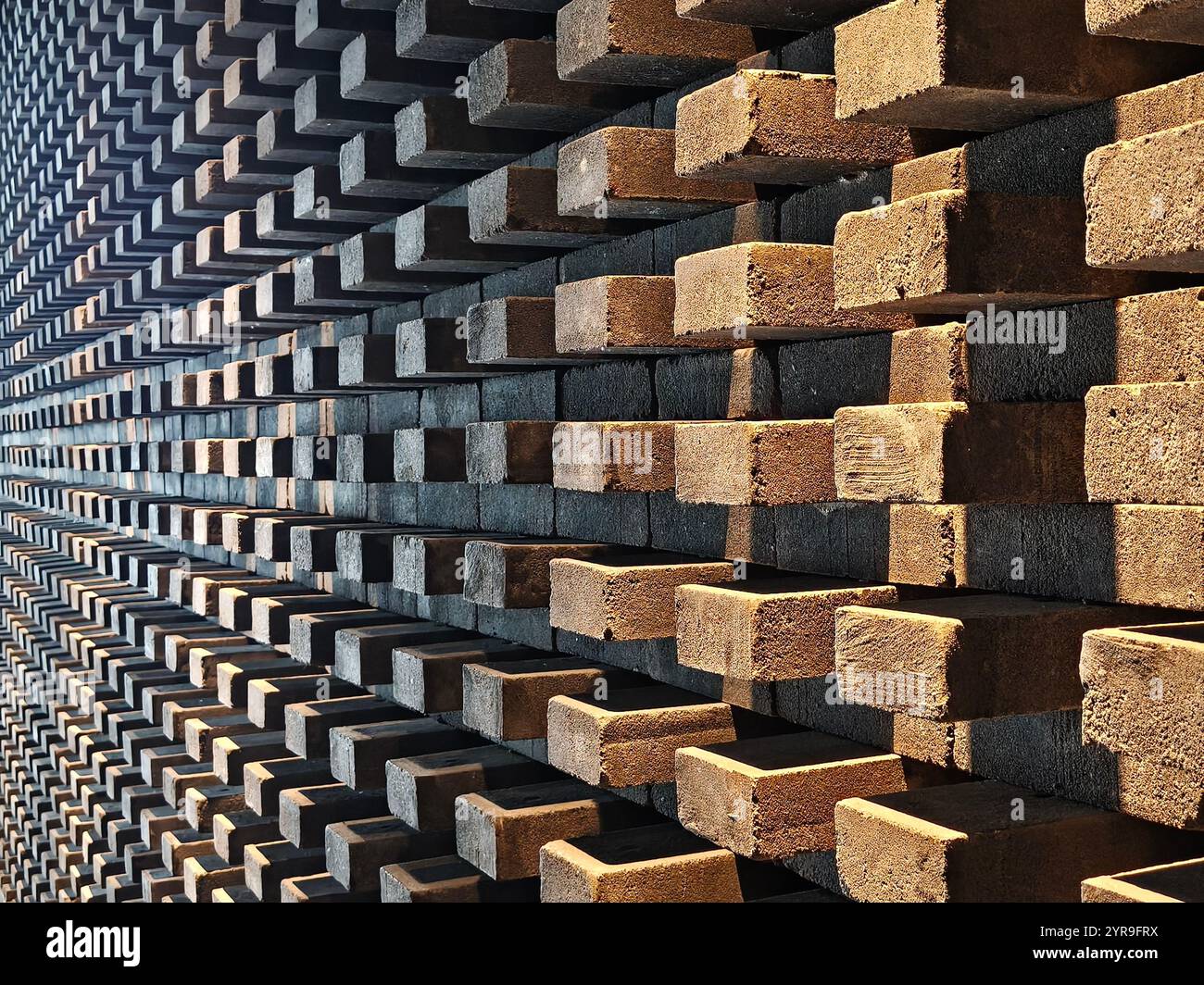 The arrangement of brick walls forms the texture of future data storage ...