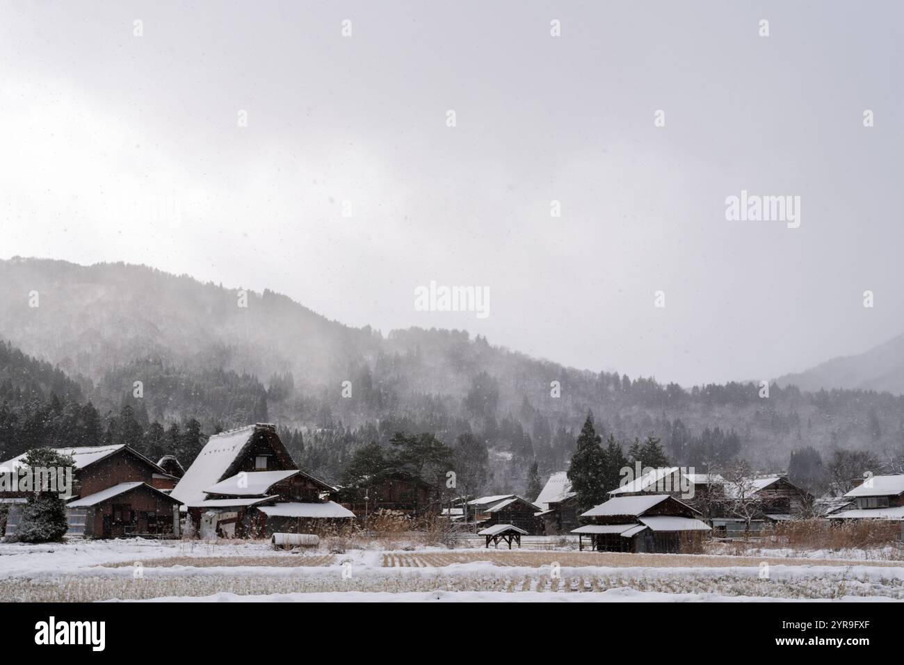 Winter Shirakawa-go village in Gifu, Japan Stock Photo - Alamy