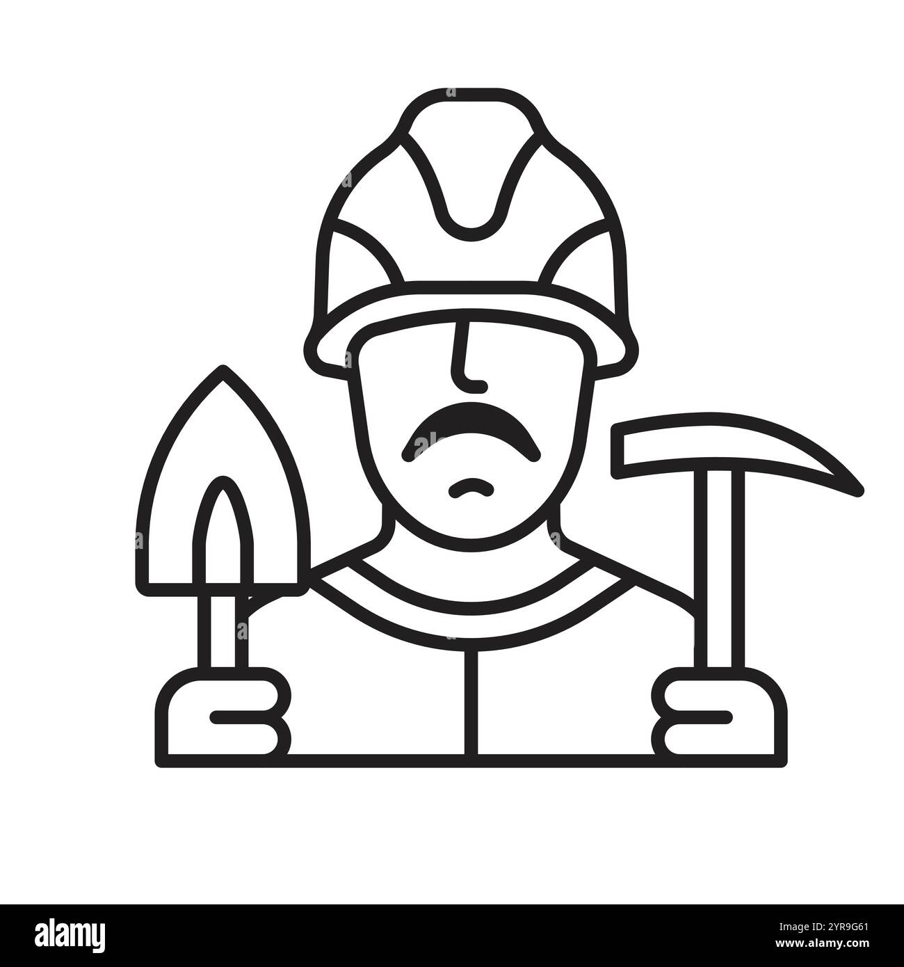 Constructor Builder Man Line Art Icon Stock Vector Image & Art - Alamy