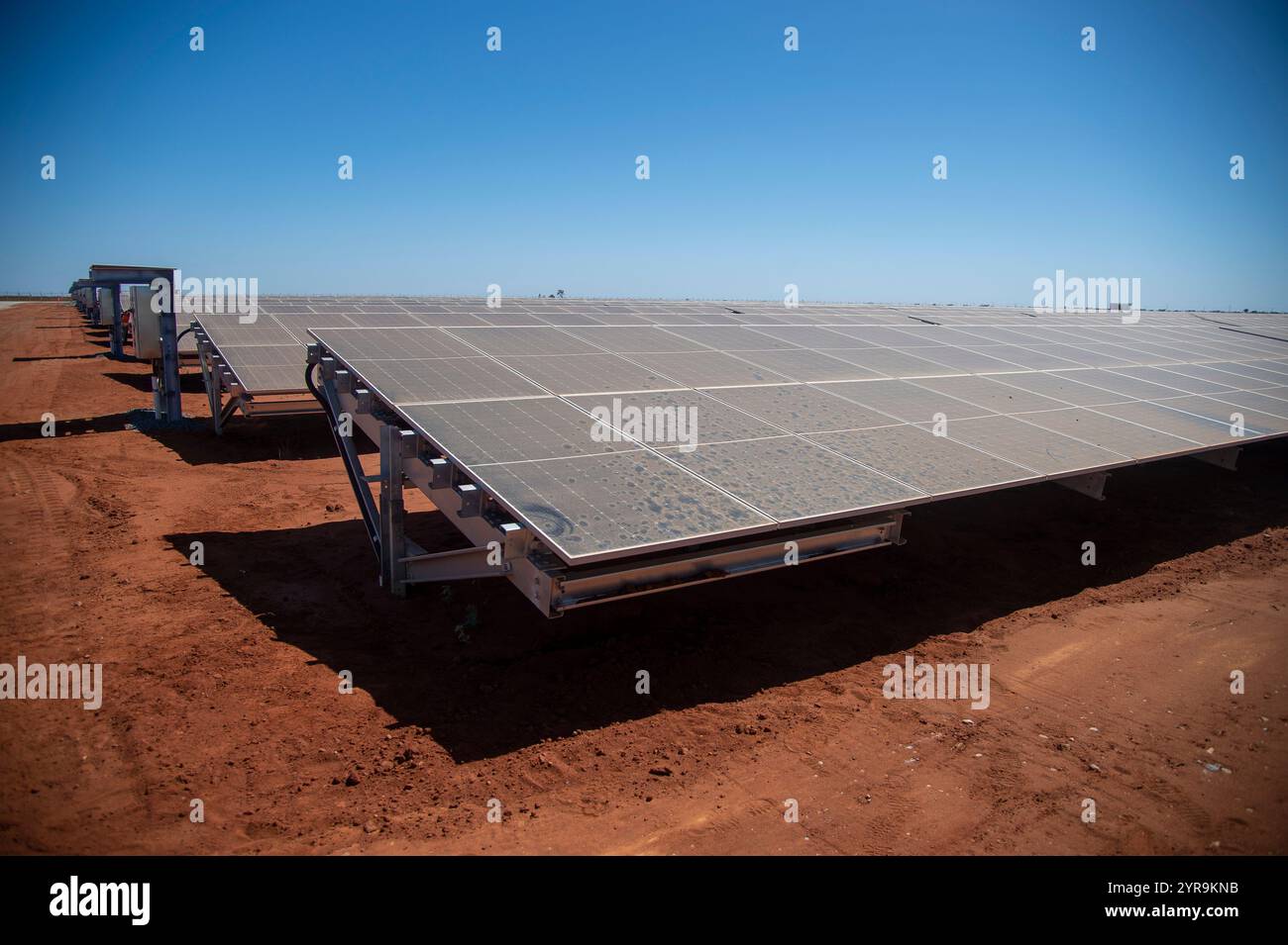 Panels at the solar and battery project built by APA for BHP in Port ...