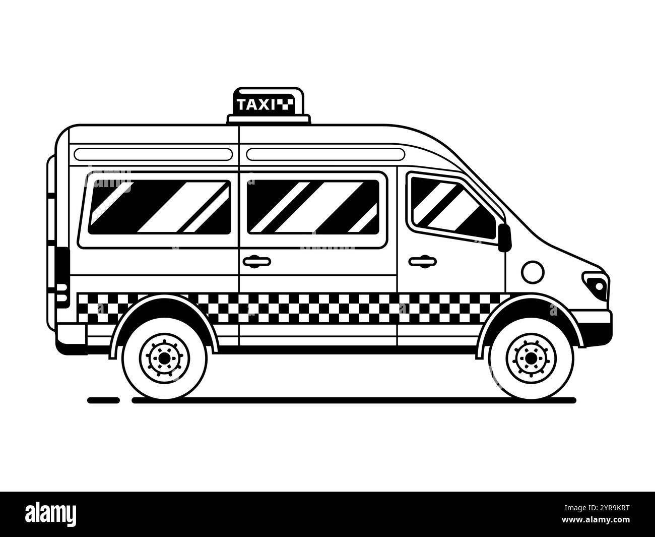 Blue minivan Stock Vector Images - Alamy