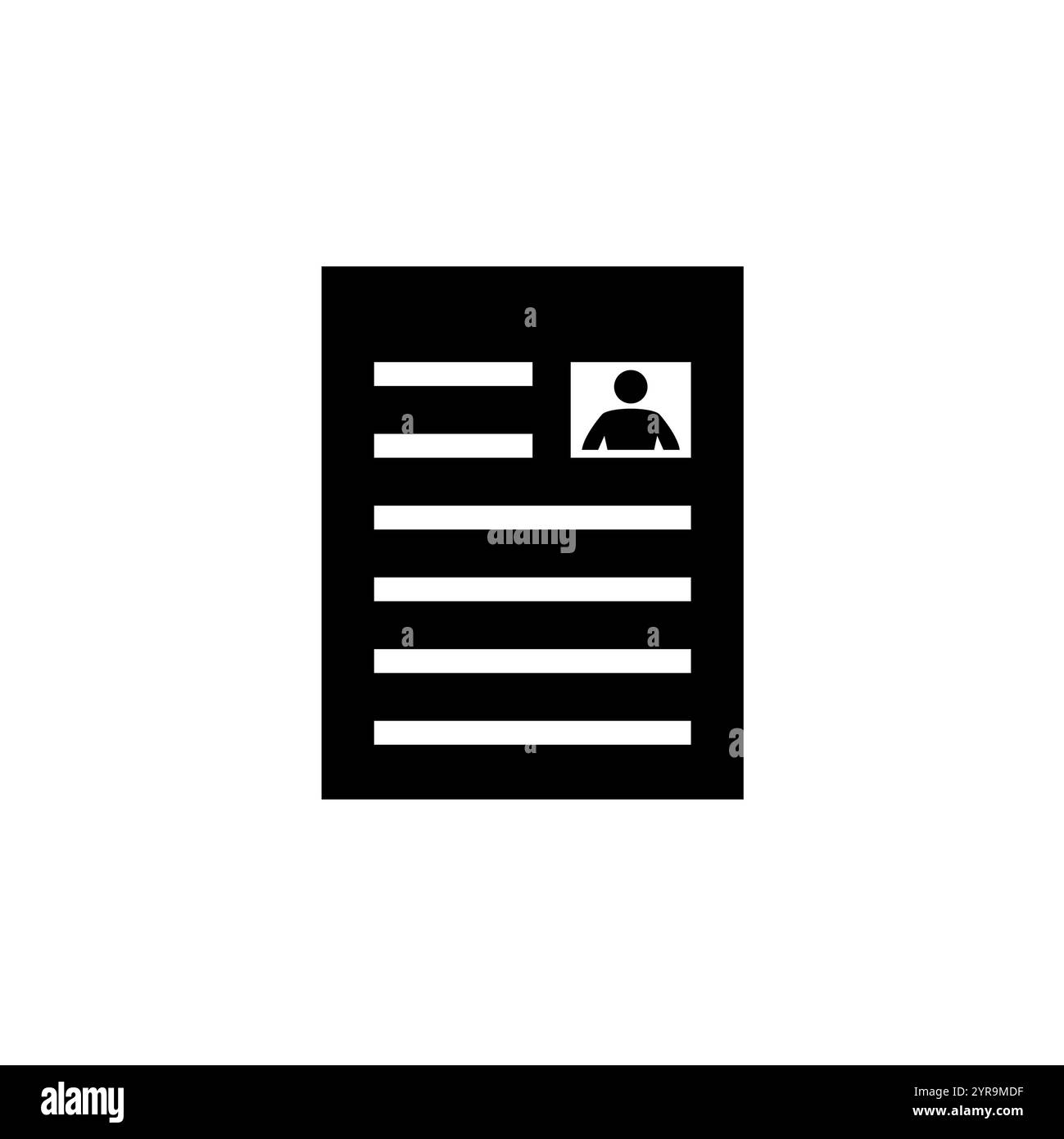 Cv resume curriculum vitae design Black and White Stock Photos & Images ...