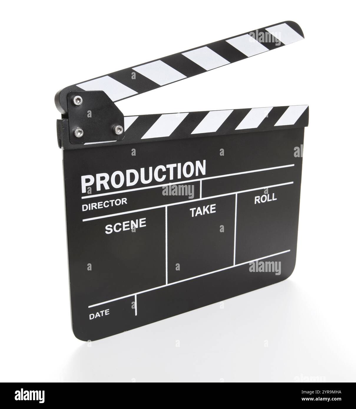 Clapper board isolated on white background Stock Photo - Alamy