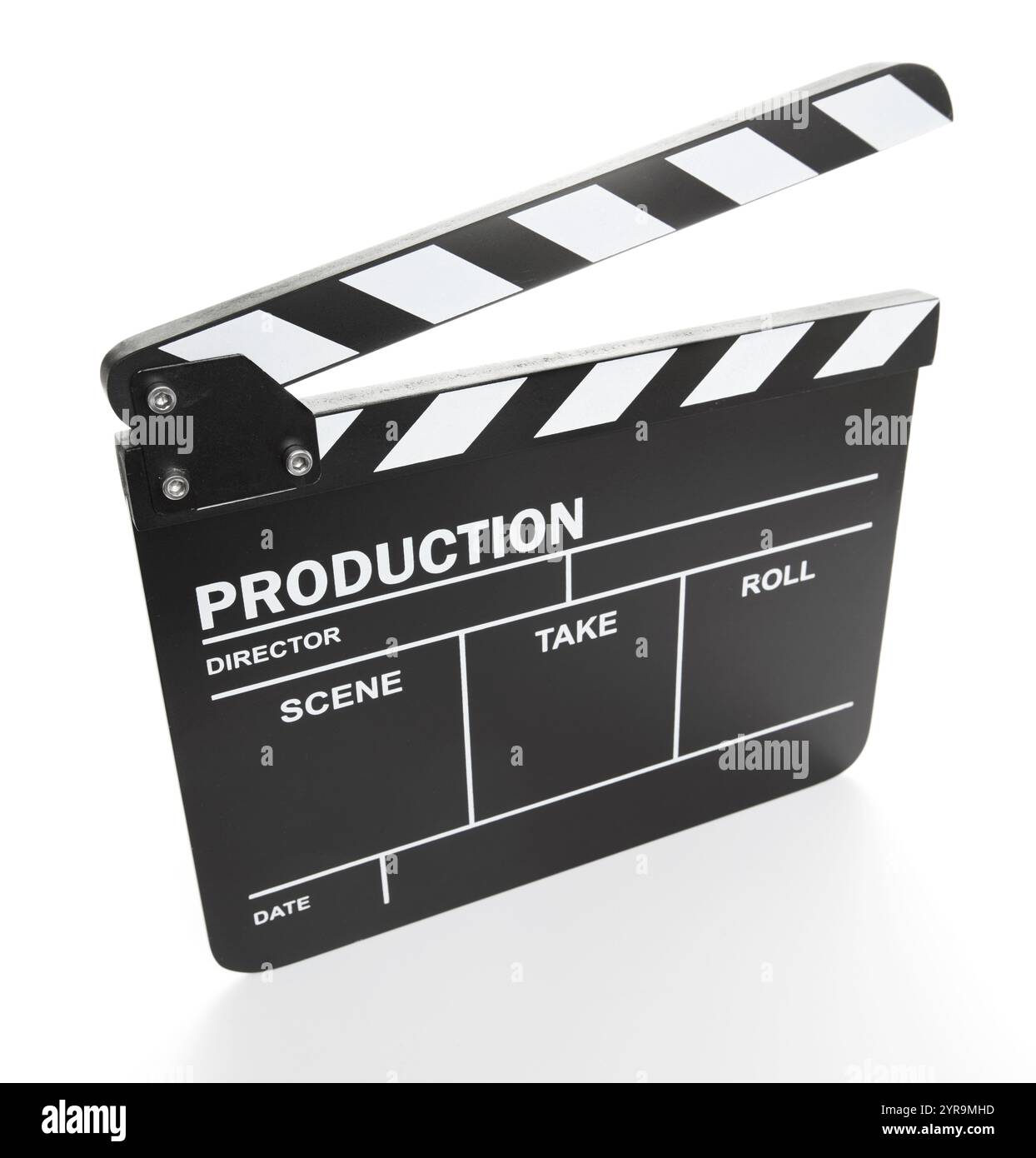 Clapper board isolated on white background Stock Photo - Alamy