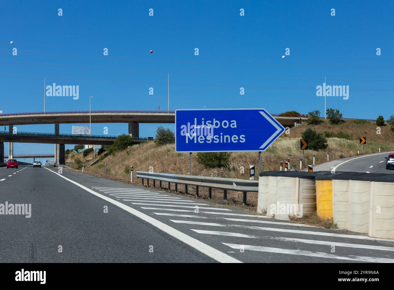 Road and Motorway signs in Portugal Stock Photo - Alamy