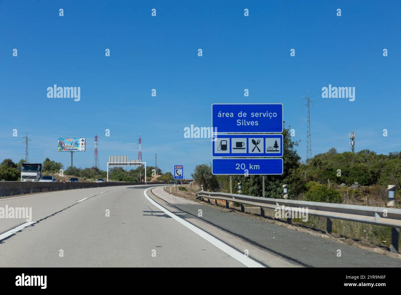 Road and Motorway signs in Portugal Stock Photo - Alamy