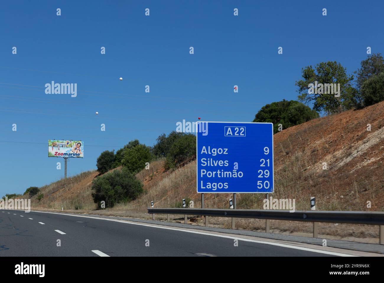 Road and Motorway signs in Portugal Stock Photo - Alamy
