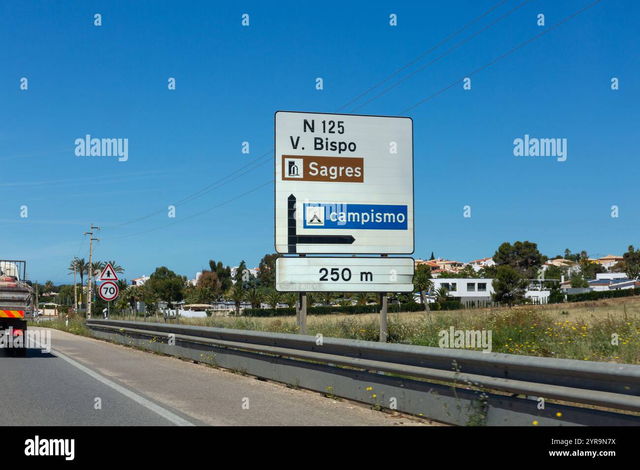 Road and Motorway signs in Portugal Stock Photo - Alamy