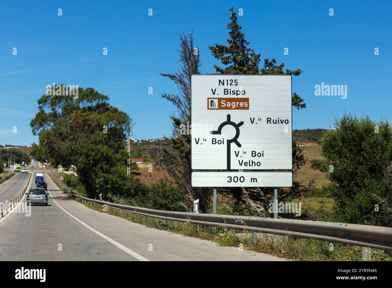 Road and Motorway signs in Portugal Stock Photo - Alamy
