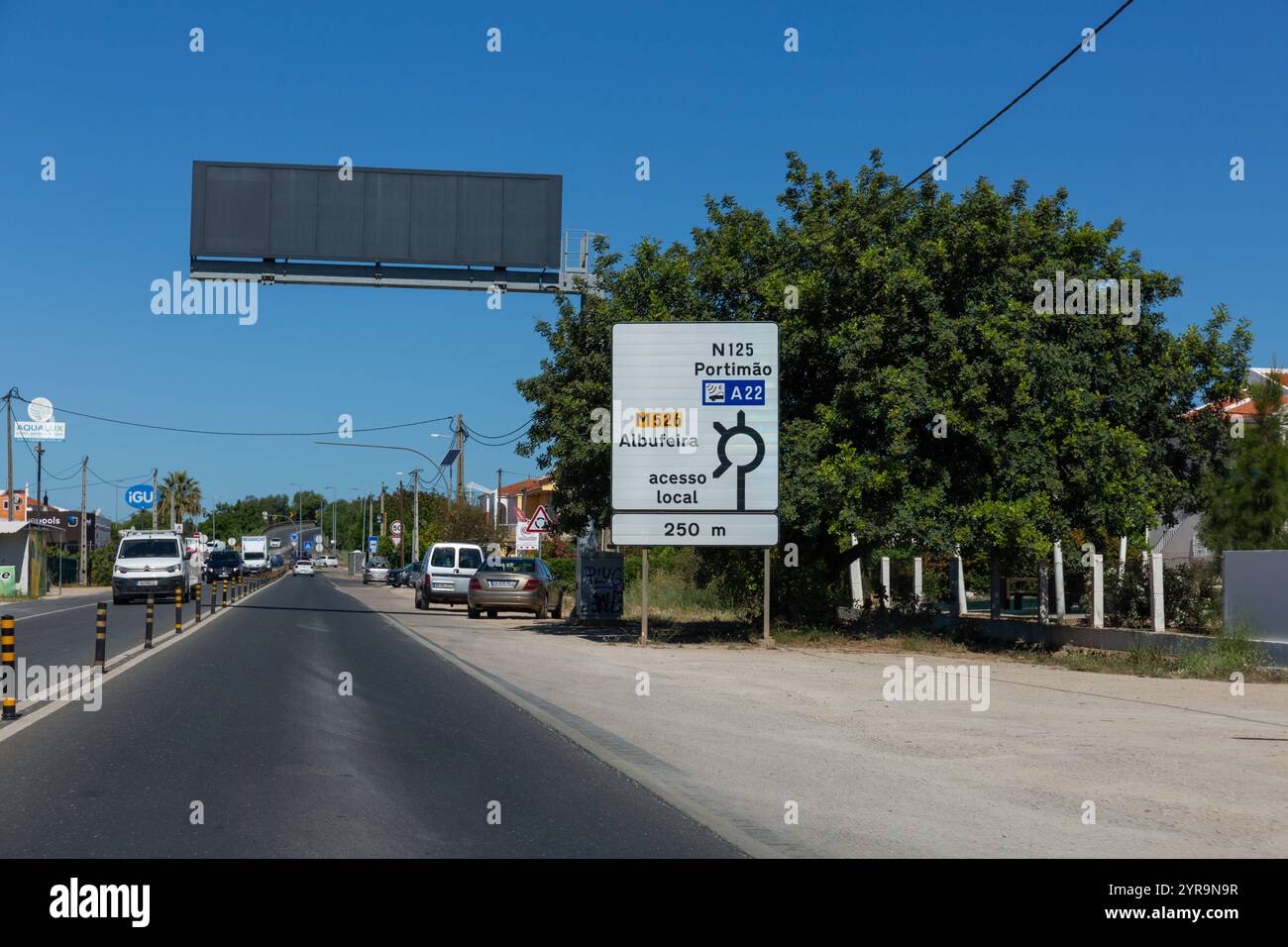 Road and Motorway signs in Portugal Stock Photo - Alamy