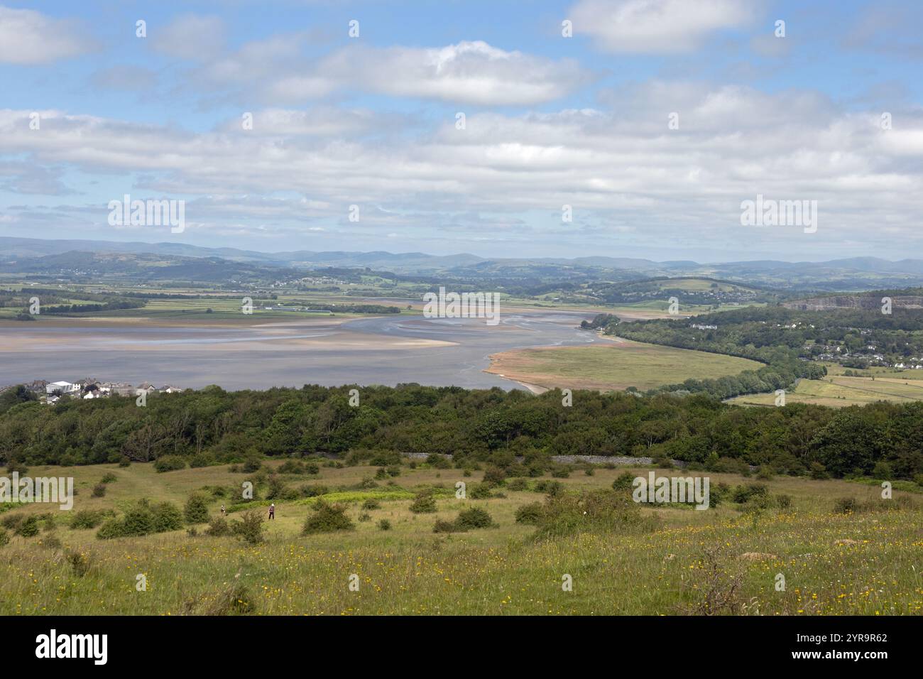 The River Kent Estuary from the summit of Arnside Knott Westmorland and ...