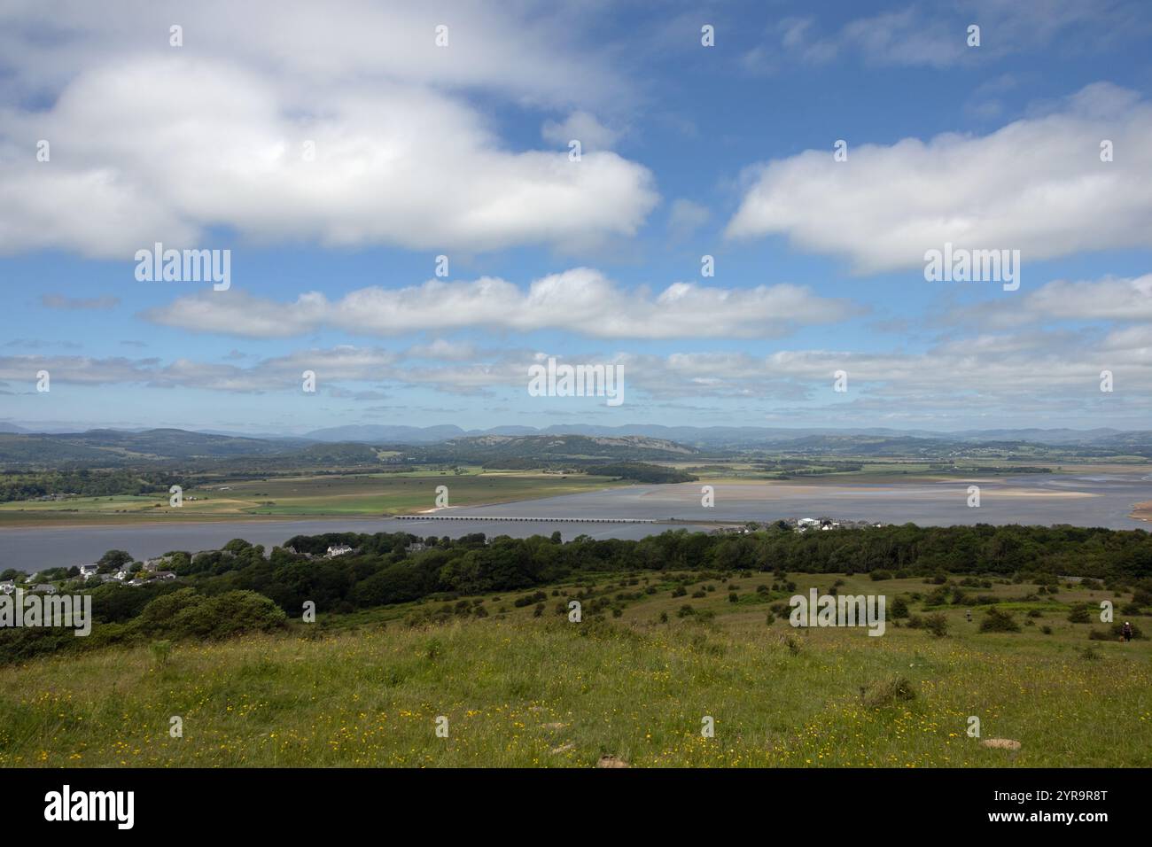 The River Kent Estuary from the summit of Arnside Knott Westmorland and ...