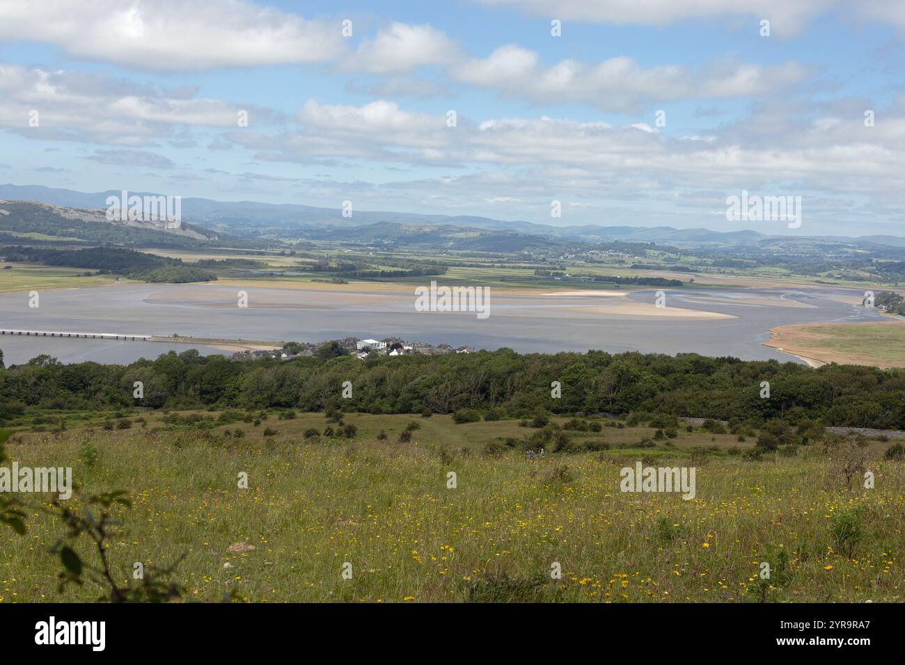 The River Kent Estuary from the summit of Arnside Knott Westmorland and ...