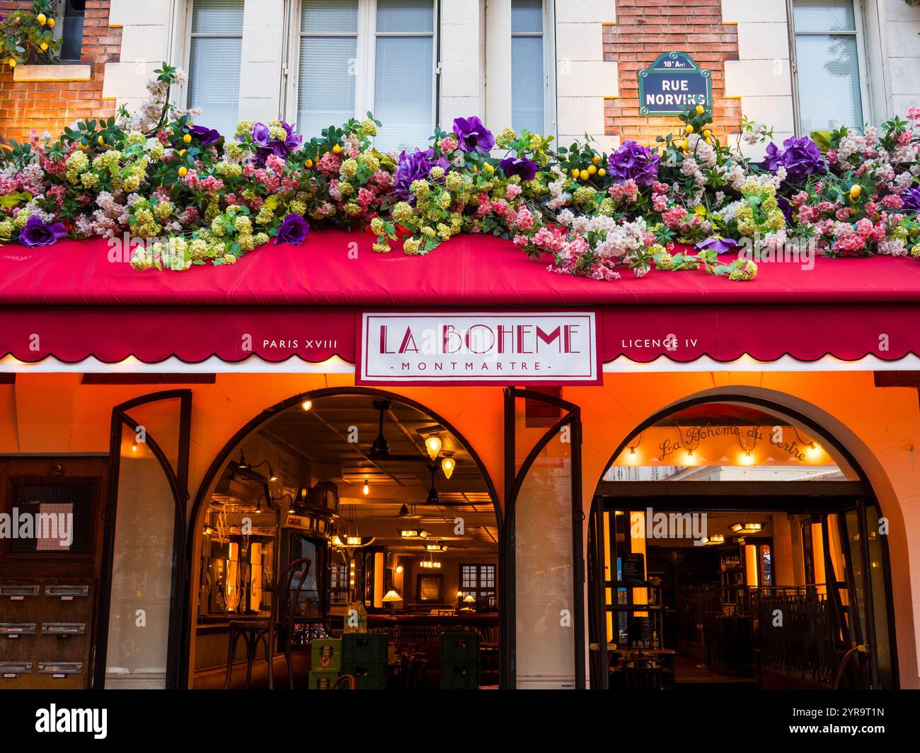 La Boheme Montmartre, Cafe Paris, Nighttime, Pl Du Tertre, Montmartre ...