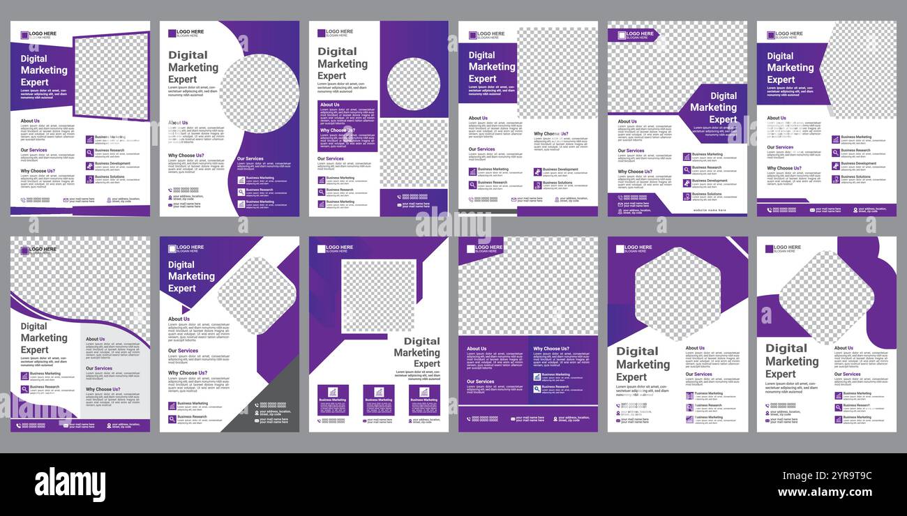 Digital marketing flyer design, business poster template, corporate ...