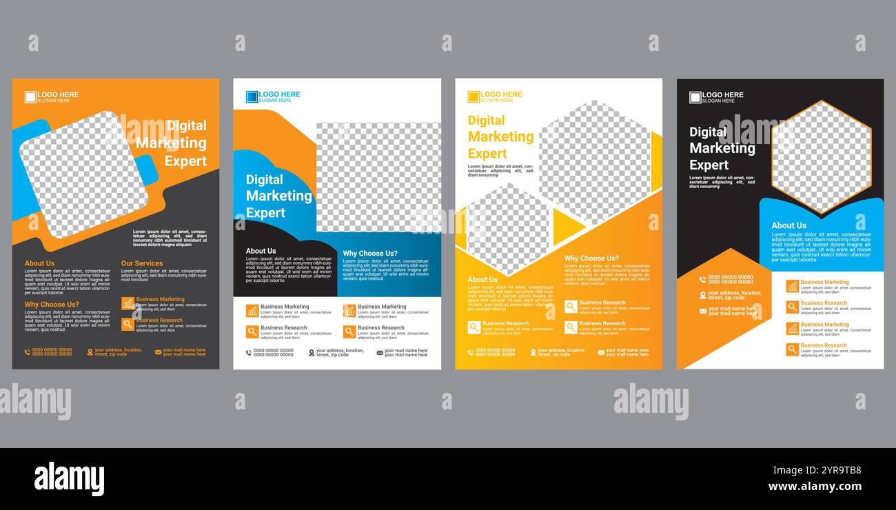 Digital marketing flyer design, business poster template, corporate ...