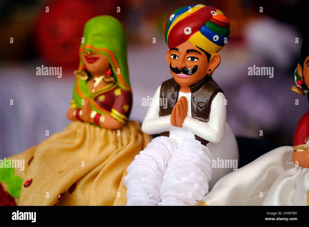 Colorful works of handicraft, home decor items for sale during ...
