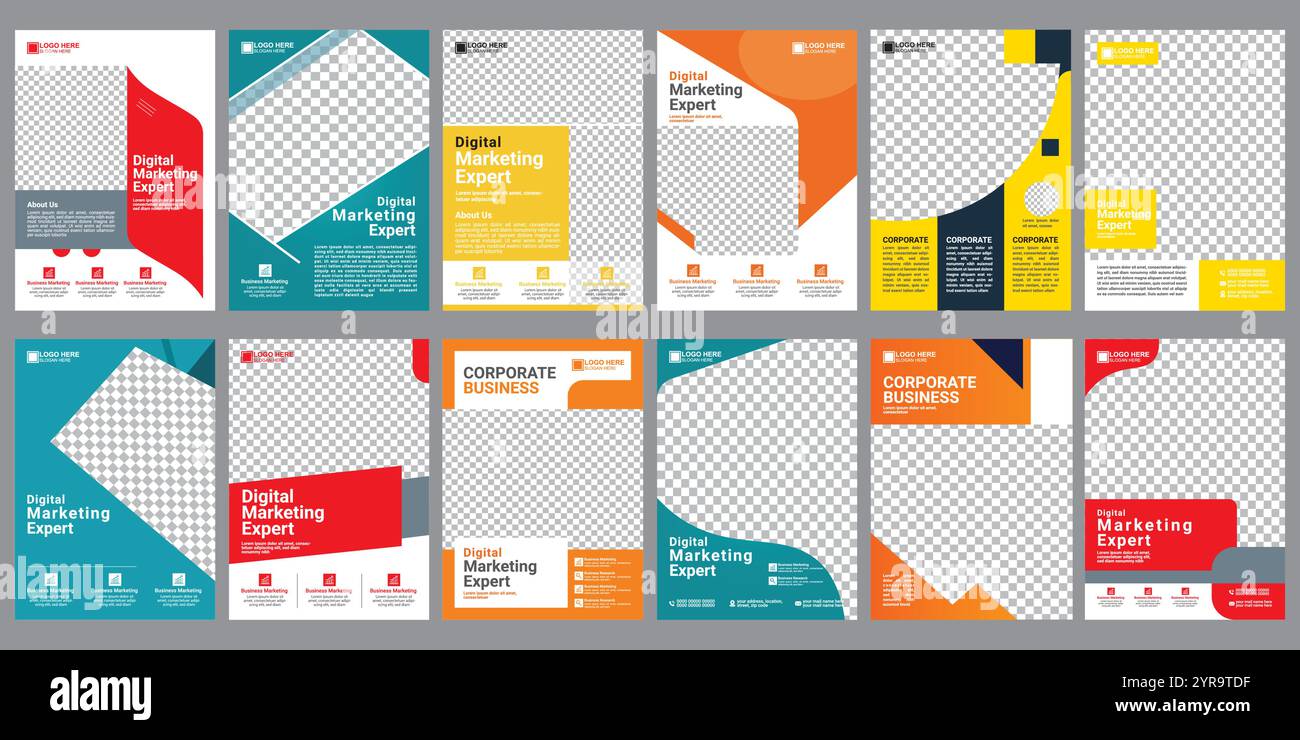 Digital marketing flyer design, business poster template, corporate ...